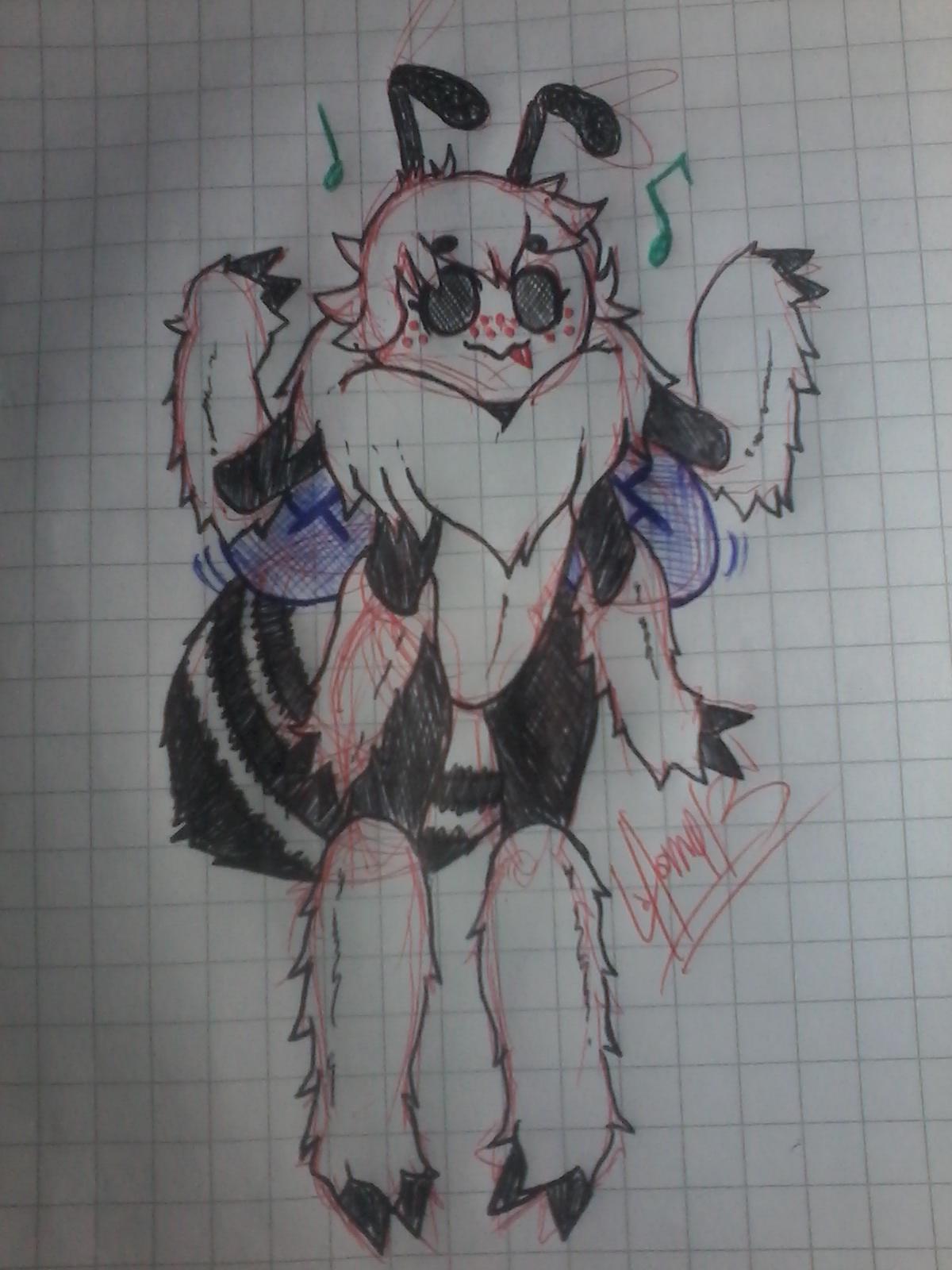 Give a bee a kiss on her cheek, bees are friends. | Scrolller