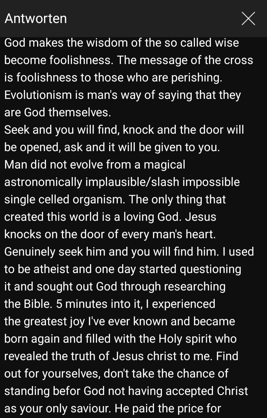 "God makes the wisdom of the so called wise become foolishness" aka the Bible takes your ability ...