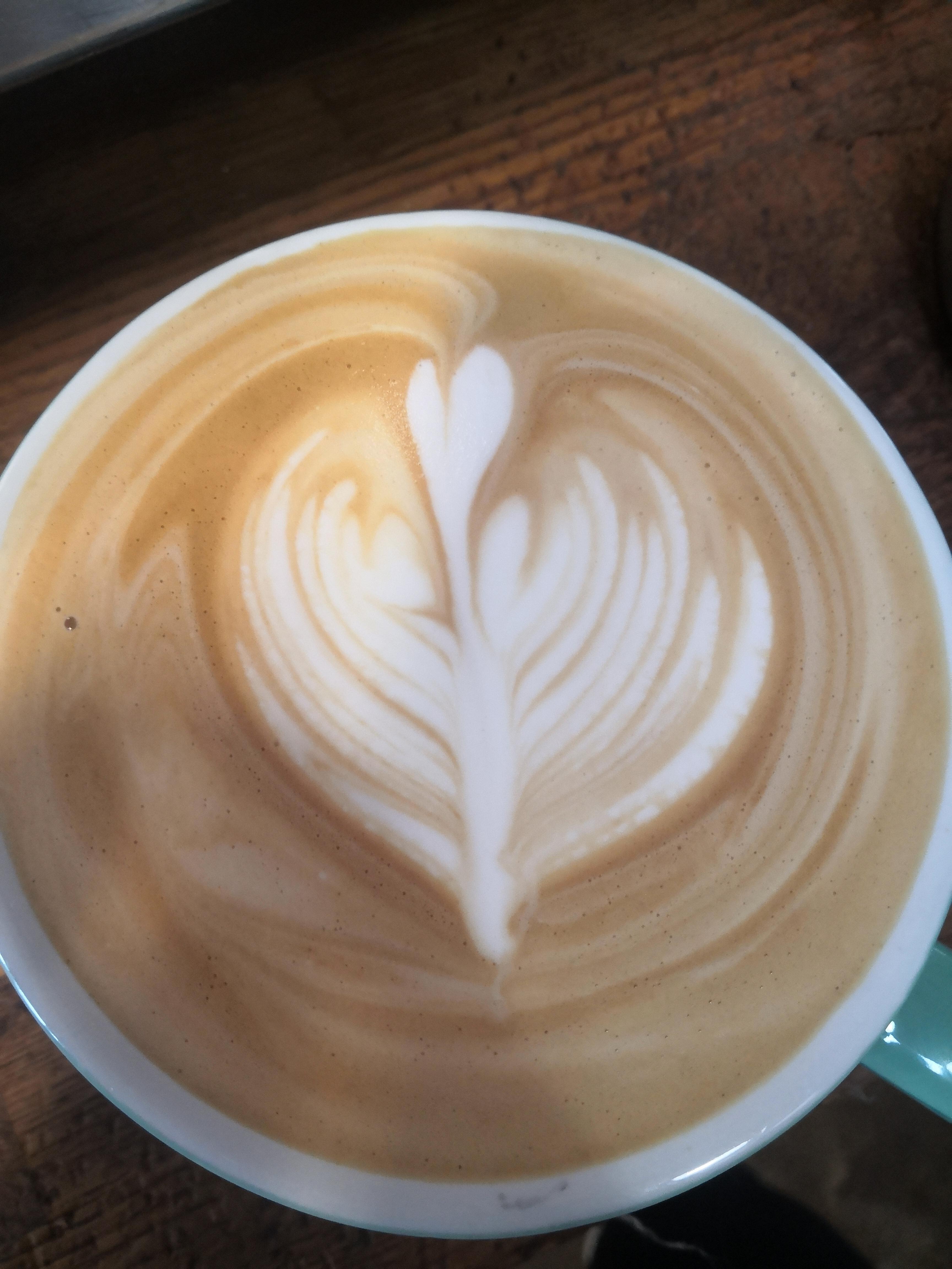 Going back to work after 7 months finally. Haven't done a nice latte art before, but I'm proud ...