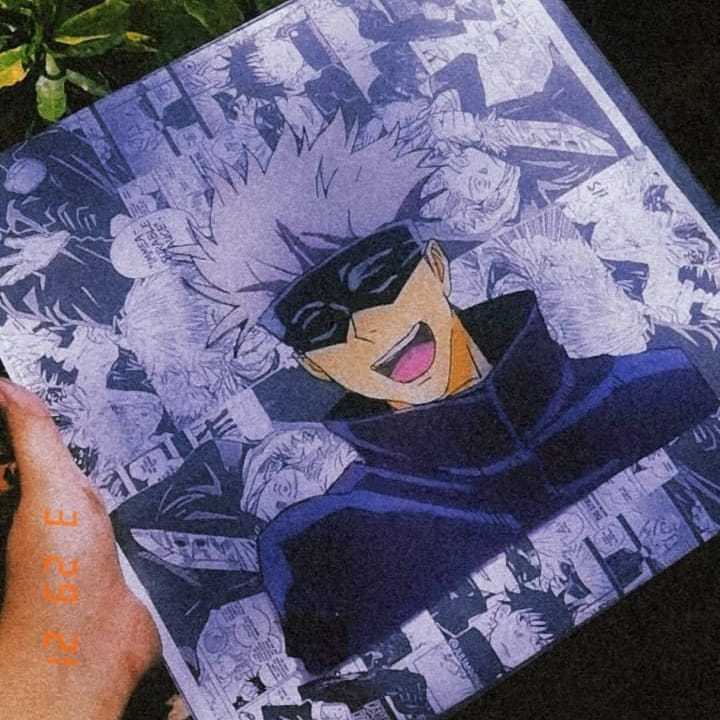 gojo satoru glass art | Scrolller