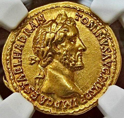 Gold Coin Of Roman Emperor Antoninus Pius Minted 151 AD | Scrolller