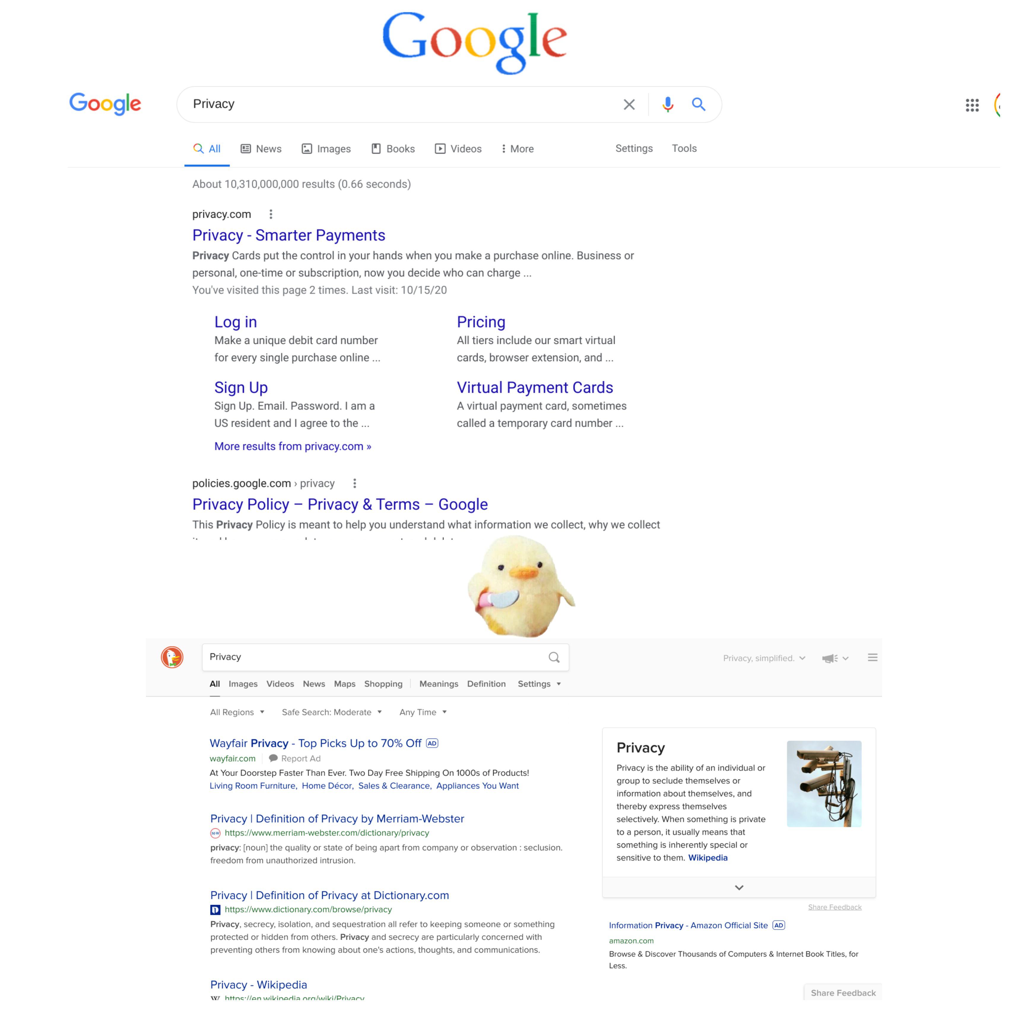 Google is hiding privacy | Scrolller