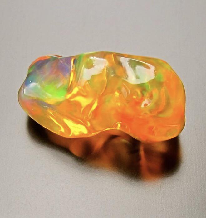 Gorgeous Mexican fire opal about the length of a footlong | Scrolller