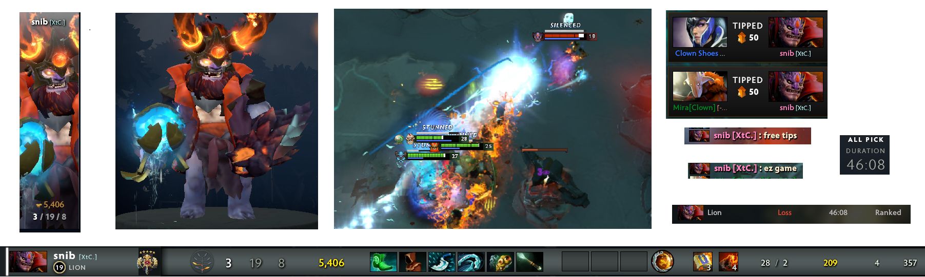 got inspired by kaka's lion games on singapore major and queued up a game of dota 2 | Scrolller