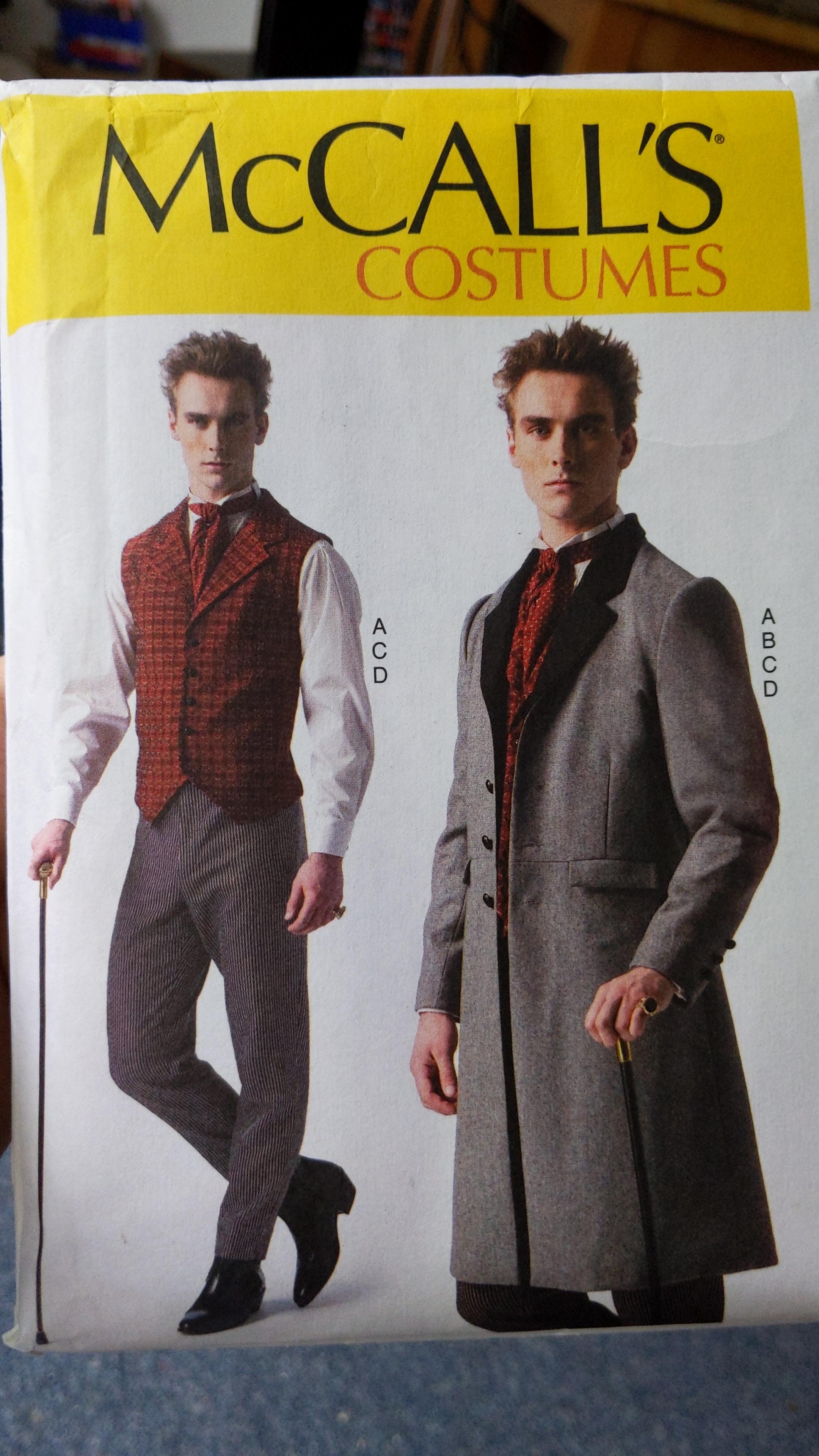 Got my first pattern for a frock coat, waistcoat, trousers and cravat. Going to start with the ...