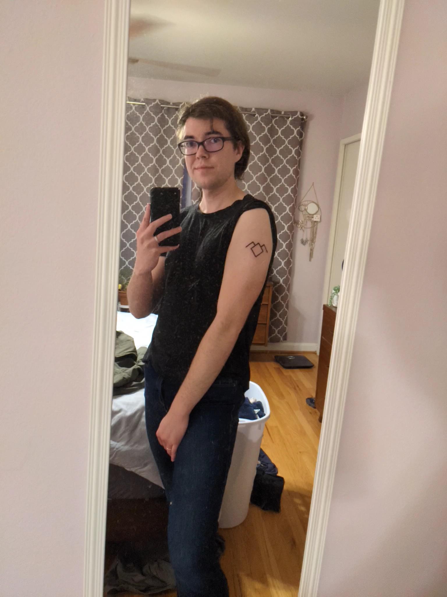 Got my first tat to celebrate starting HRT- finally beginning to claim full ownership of my body ...