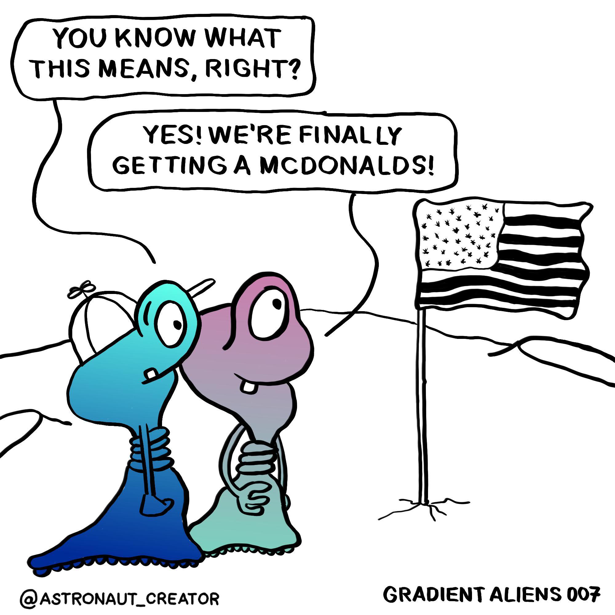 Gradient Aliens 007 | Scrolller