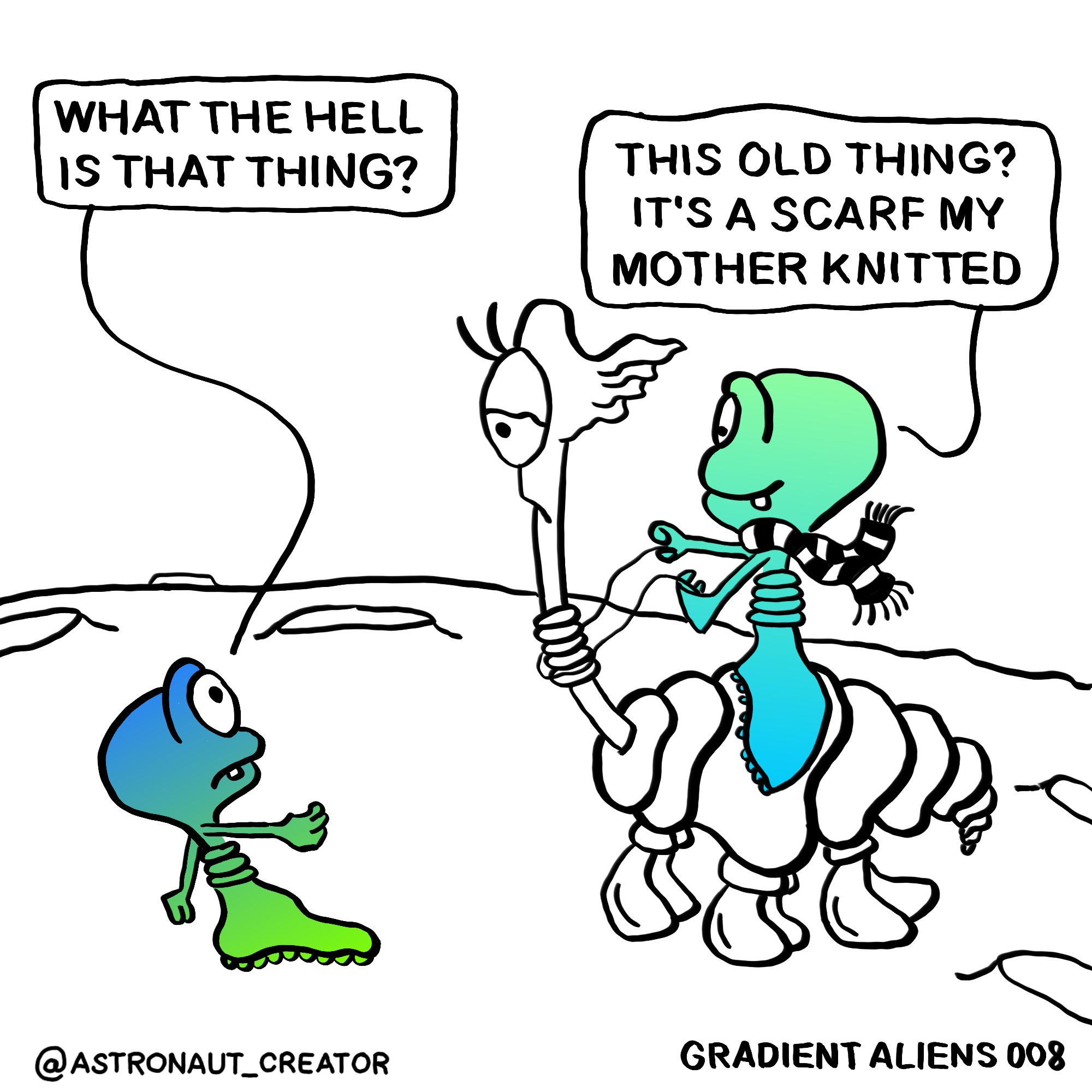 Gradient Aliens 008 | Scrolller