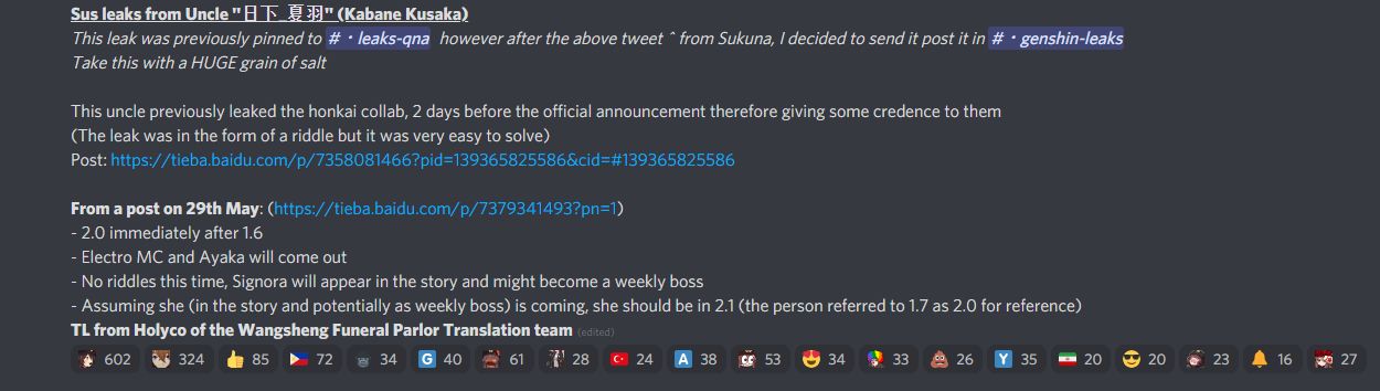 Grain of salt leaks. But this heavily hints at Ayaka's release. | Scrolller