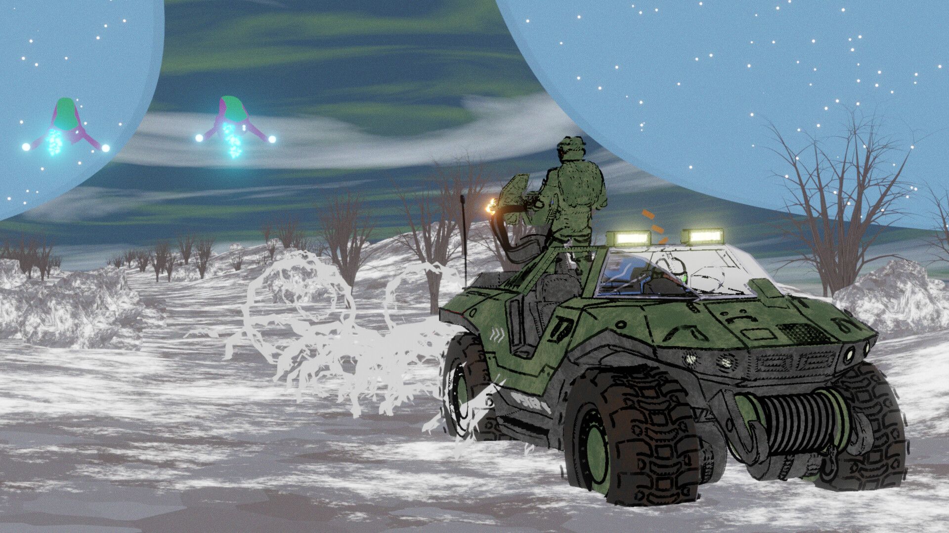 Grease Pencil Warthog by Blaine Fox | Scrolller