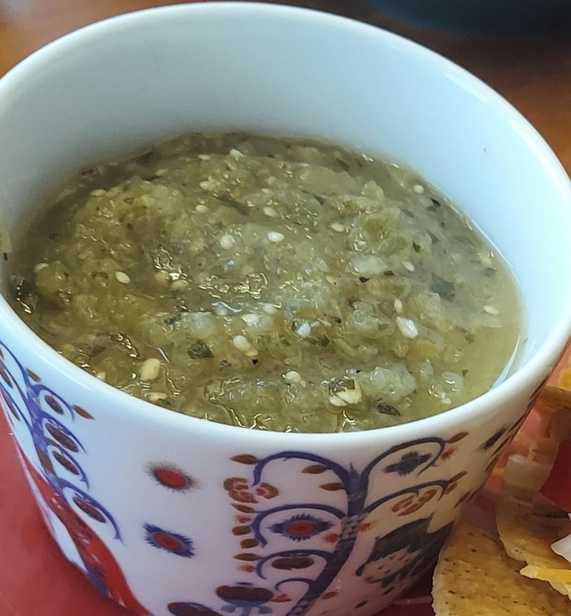 Green Tomatillo Salsa. First time making homemade salsa! | Scrolller