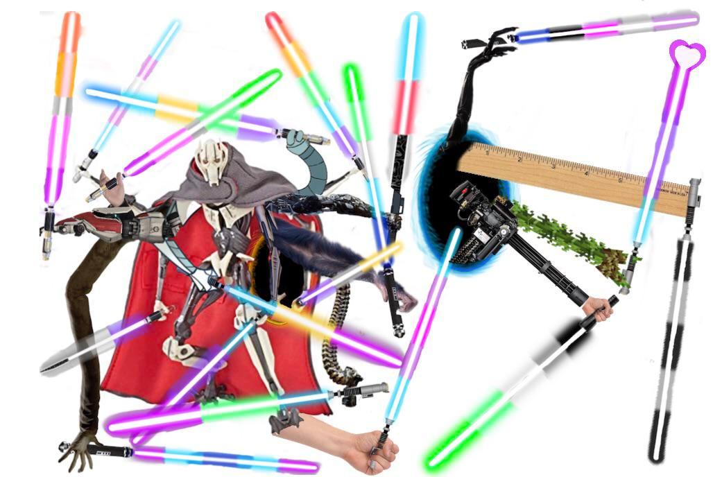 Grievous adds a new Pride Saber to his collection until everyone is represented. Day 15 ...