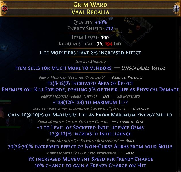 Grim Ward - GG Penance/Worb Chest - Quad Elevated, Three Tagless Suffixes | Scrolller