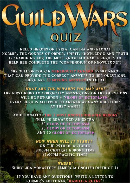 Guild Wars Quiz! | Scrolller