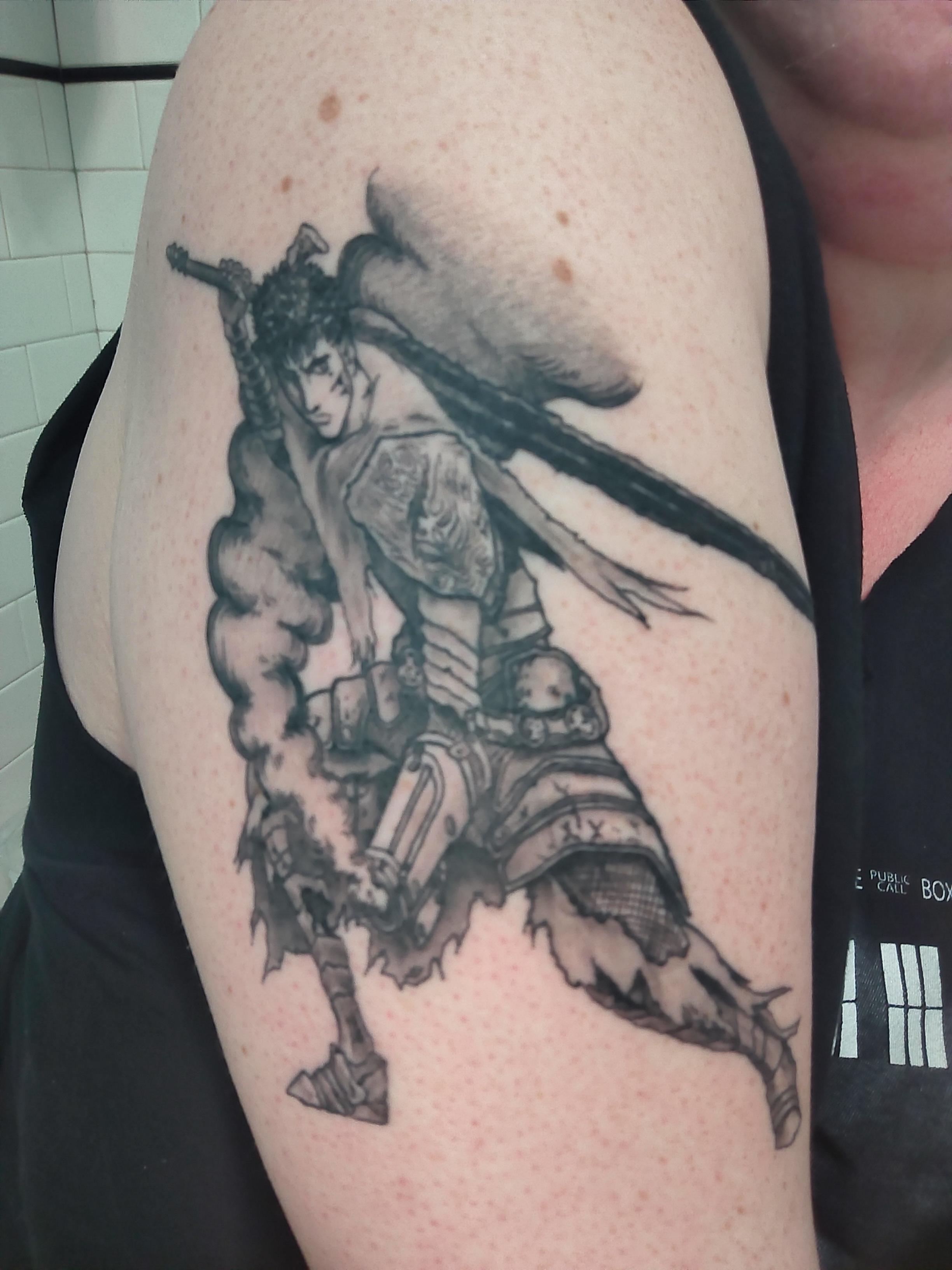 Guts/Artorias the Abysswalker mashup by Frankie at Ripp'd Canvas in Baltimore MD | Scrolller