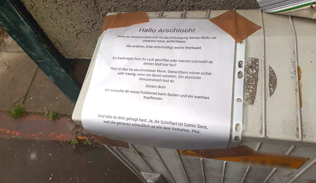 Discover more like De: Hätte nie gedacht, dass ich so einen Wut-Schrieb mal in der Wildnis sehe ...