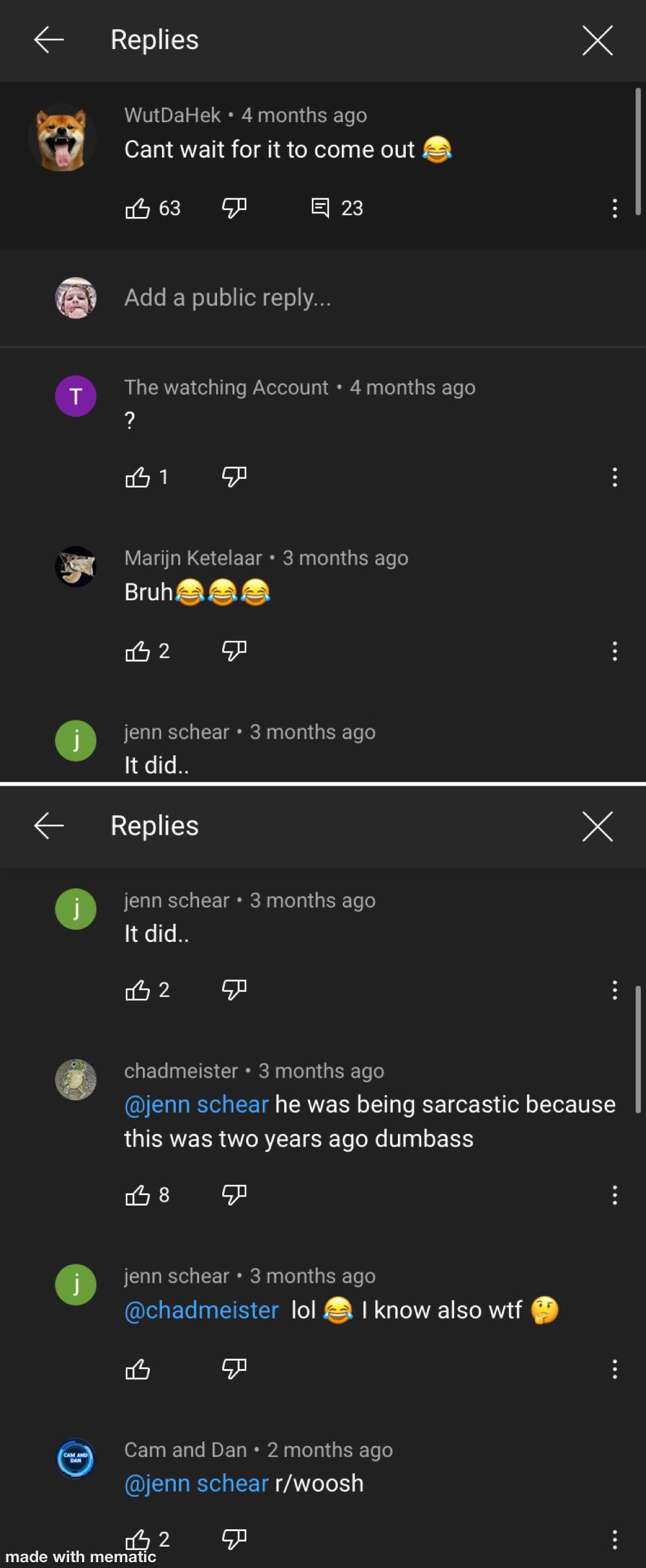 Had 2 use mematic to join the photos lol | Scrolller