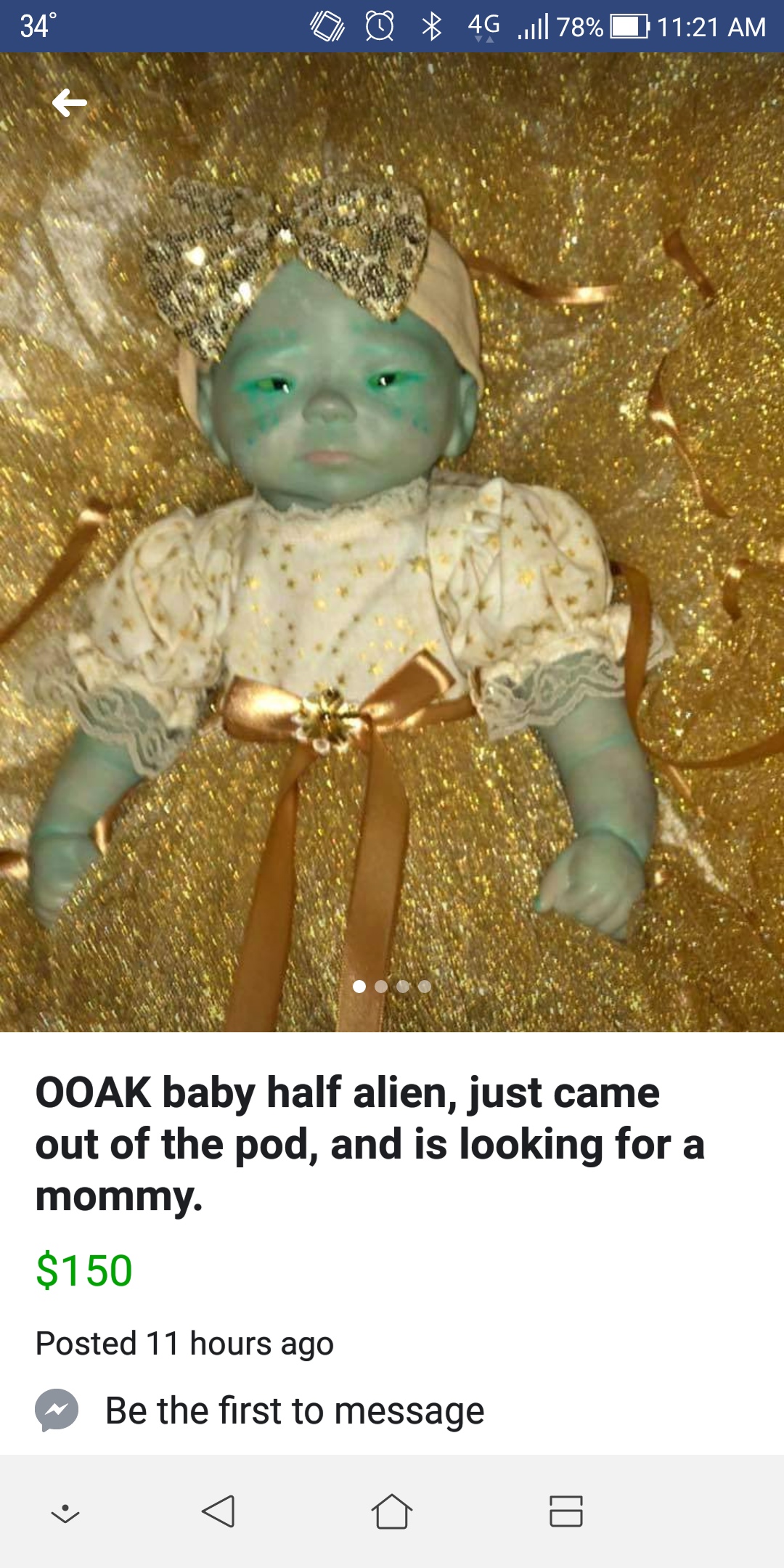 Half human half alien baby doll....WTF | Scrolller