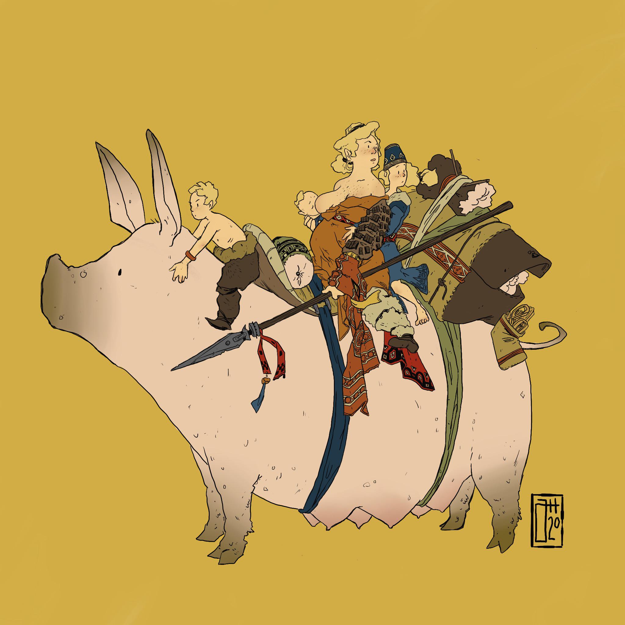 Halfling Hog Rider Family [OC] | Scrolller