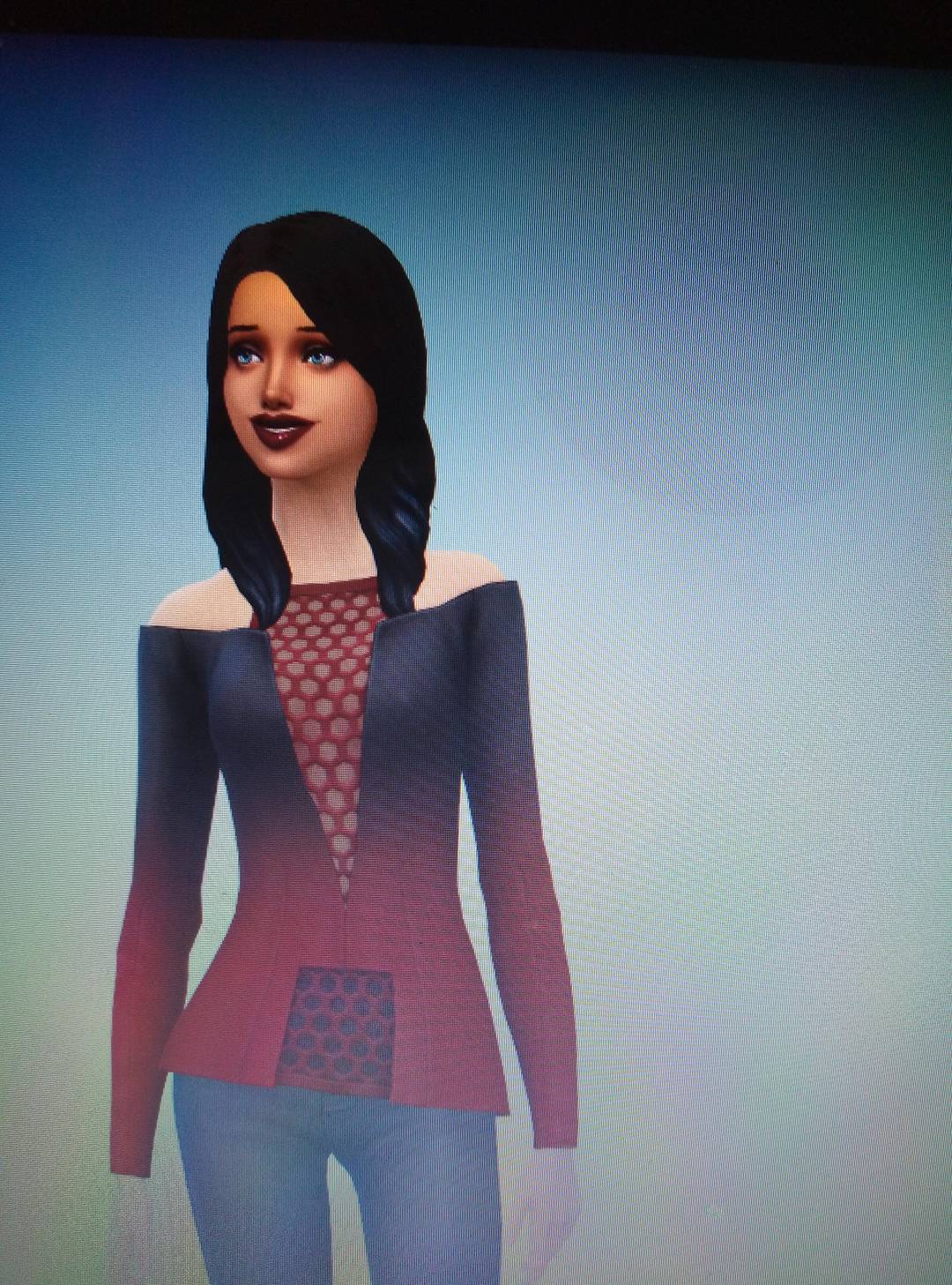 Halfway through making this sim I realised her uncanny resemblance to Bella goth. | Scrolller