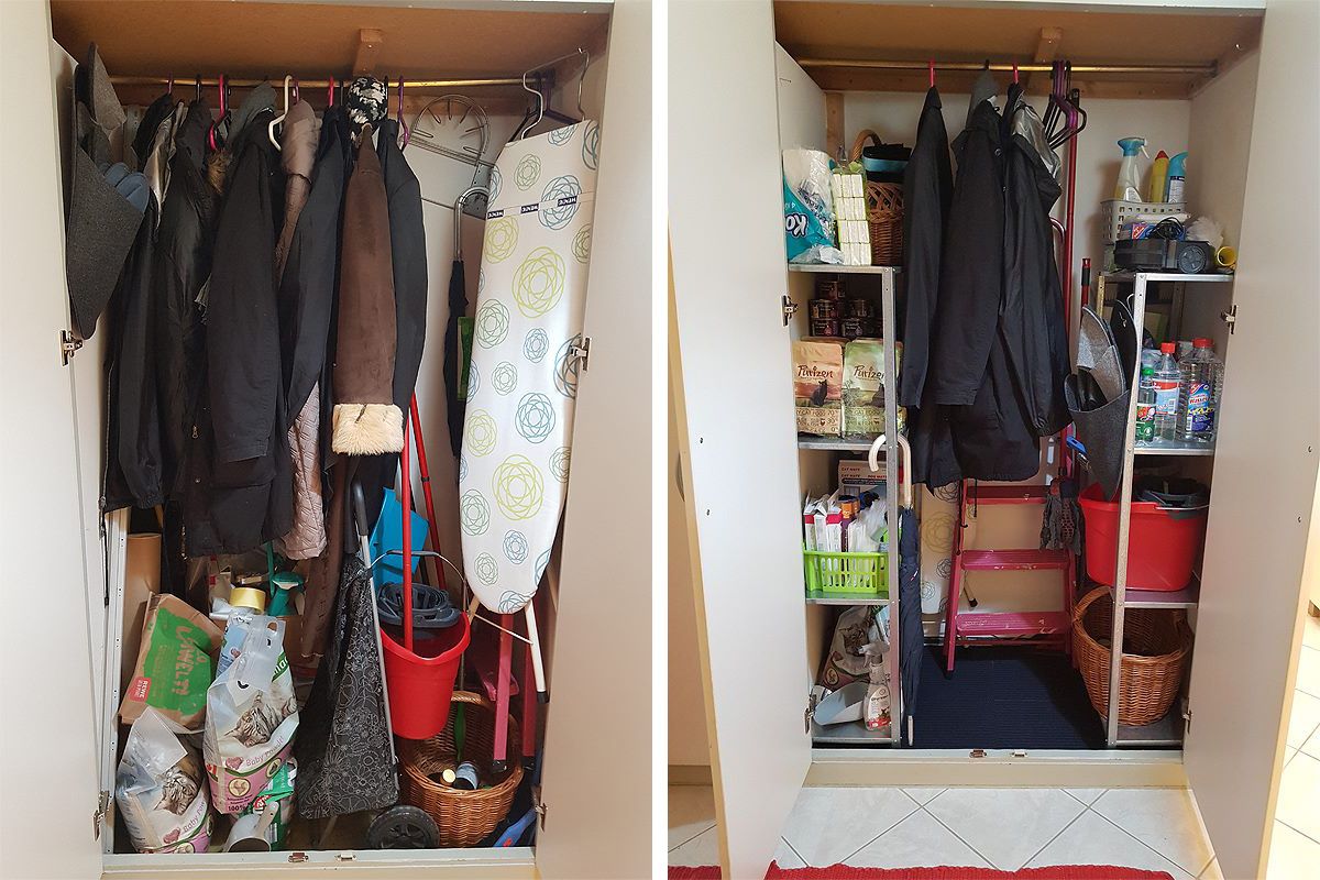 Hallway closet, before and after | Scrolller