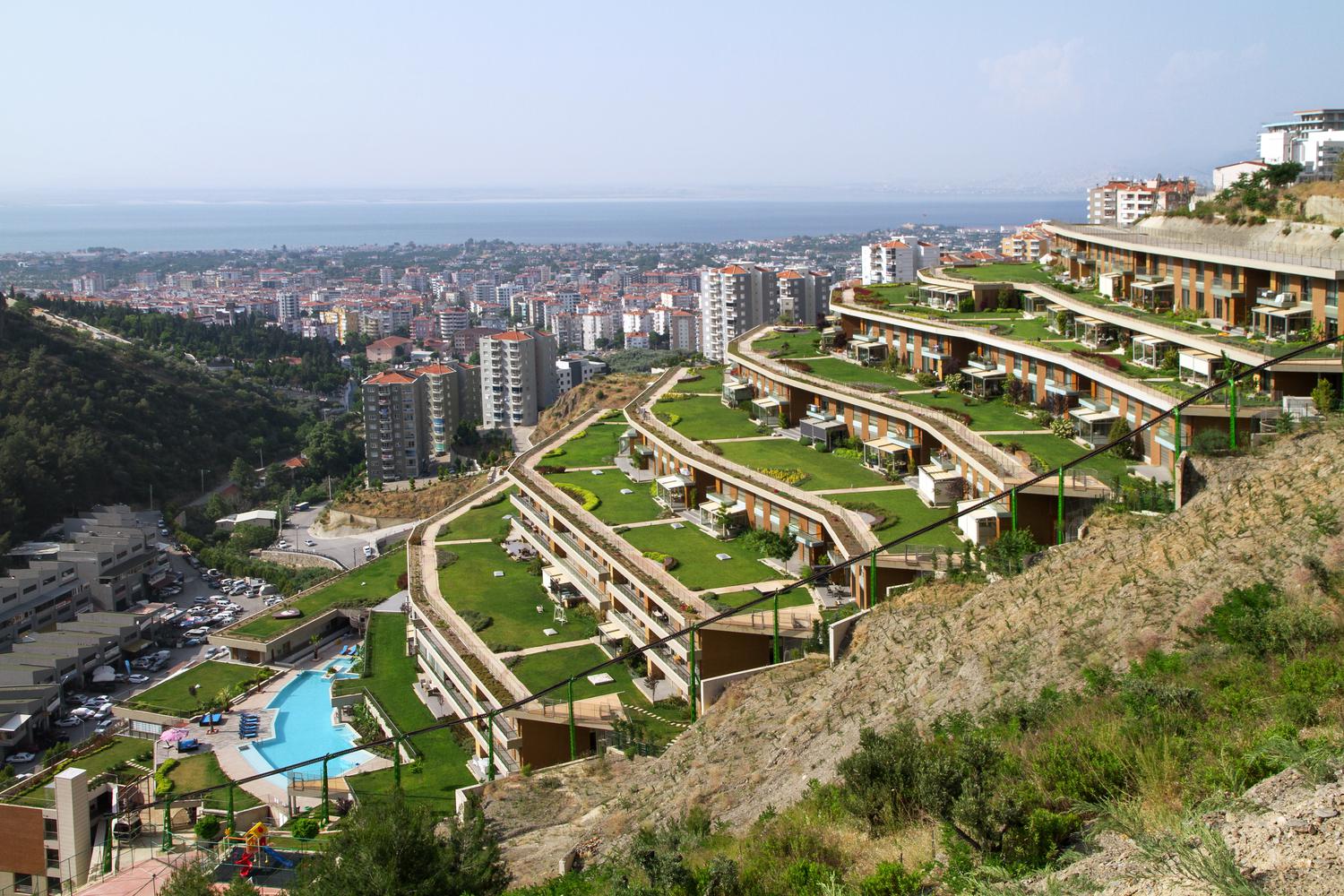 Hanging Gardens Residential Complex on Hillside in Izmir, Turkey | Scrolller