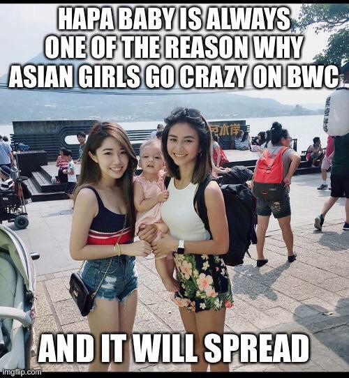 White fever is more common than yellow fever. Asian girls dream of HAPA babies. | Scrolller