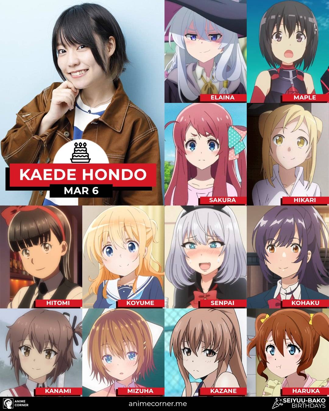 Happy 25th Birthday to Maple's VA Kaede Hondo. | Scrolller