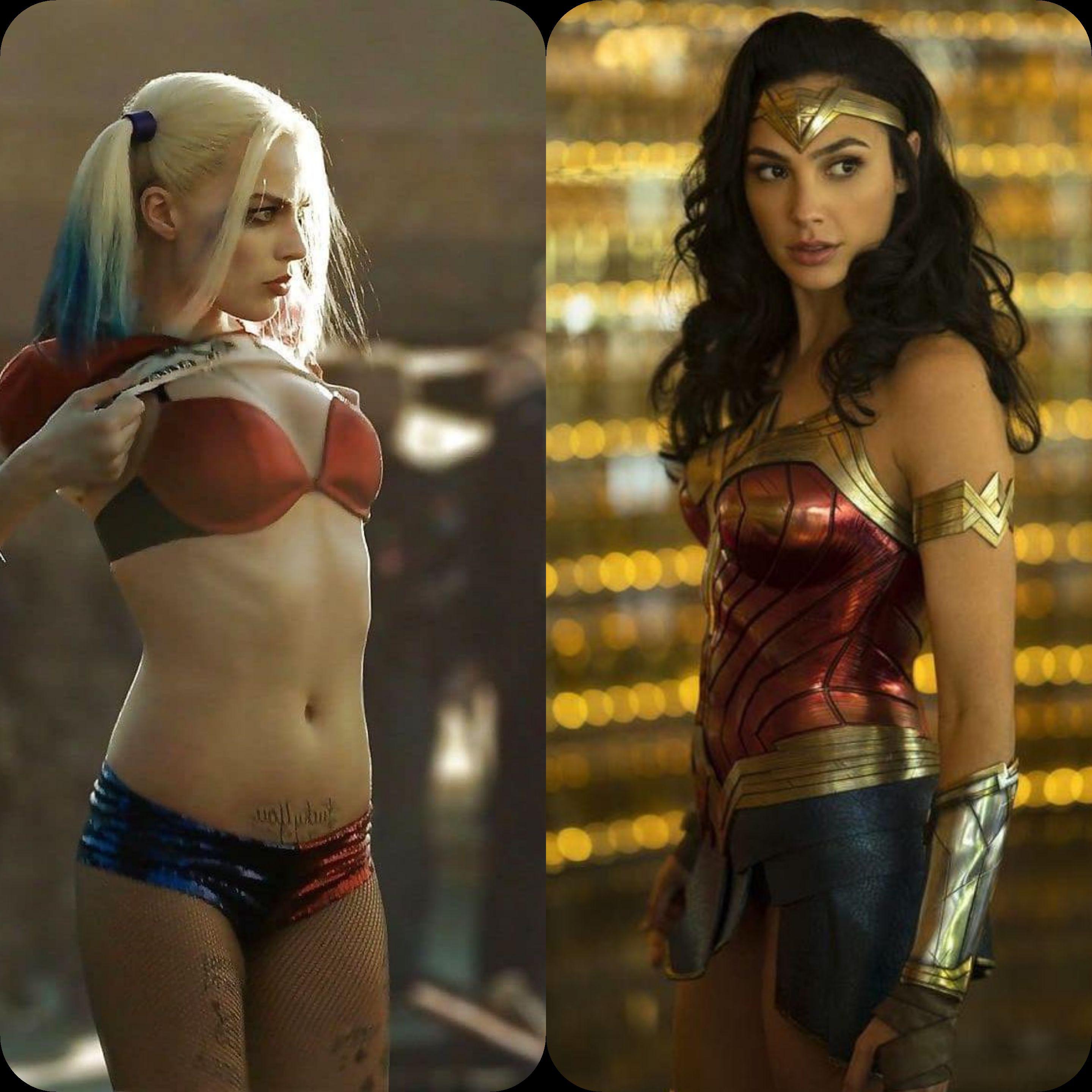 Harley Quinn (margot Robbie), or Wonder Woman(Gal Gadot) who would rather breed repeatedly? And ...