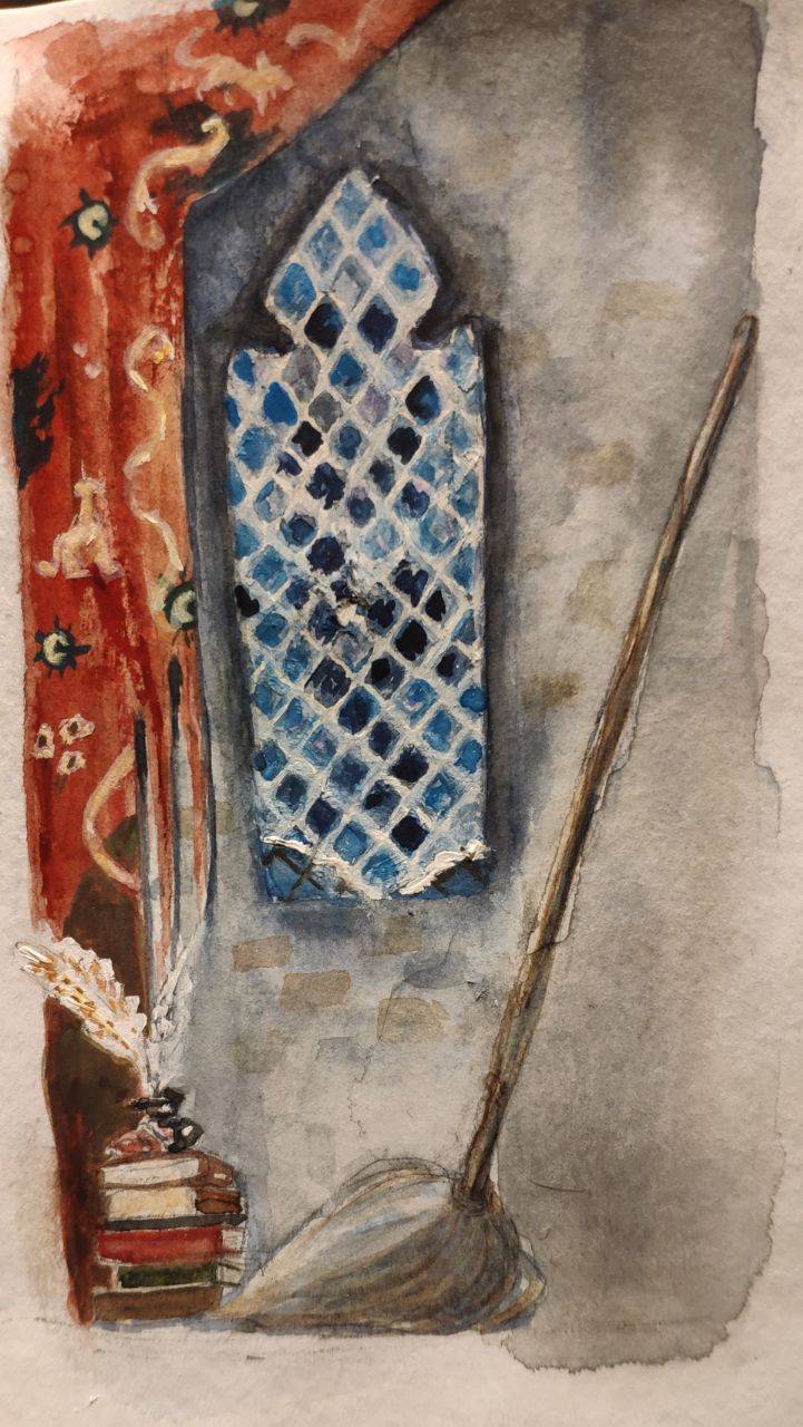 Harry Potter and the Philosopher's Stone - watercolour by my wife Anna Dobysh | Scrolller