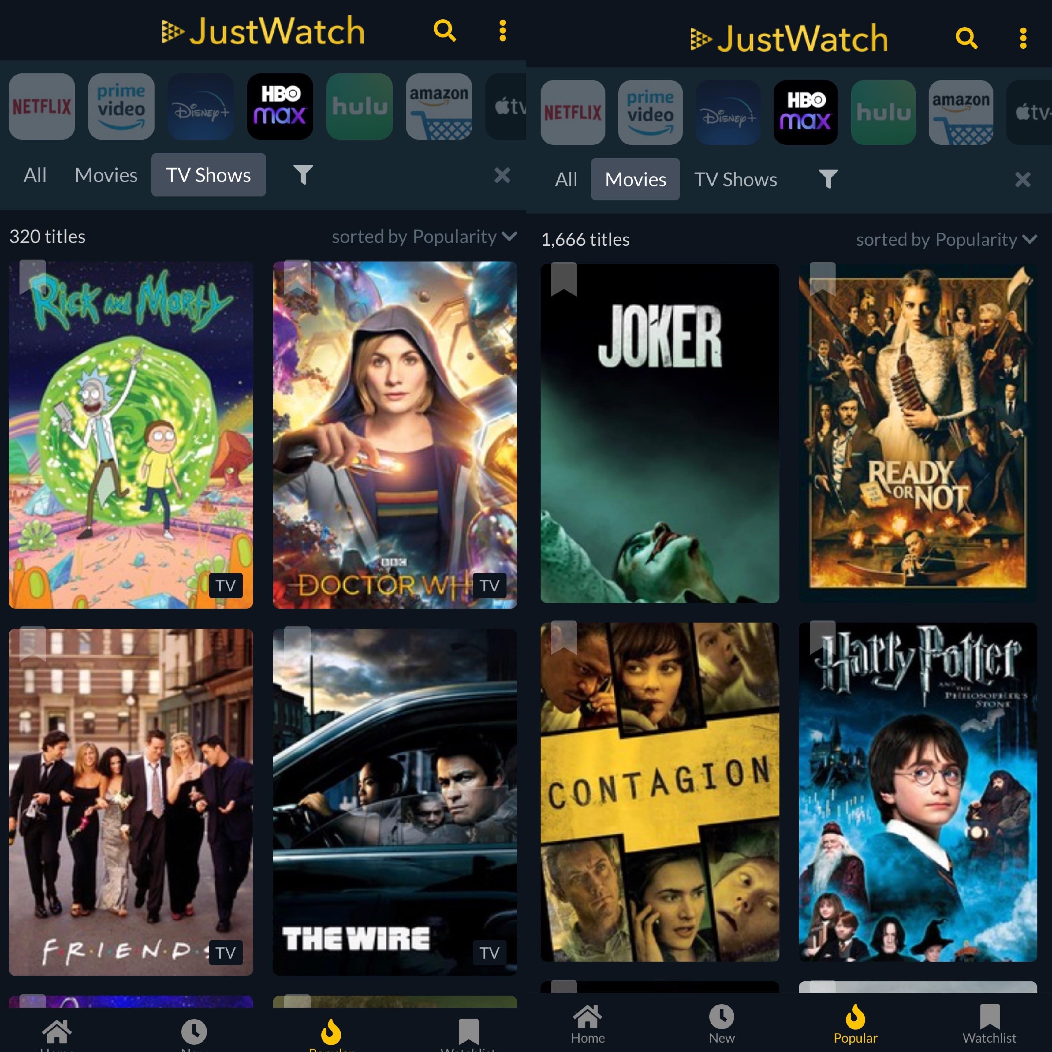 HBO Max TV/Movie count on JustWatch. | Scrolller