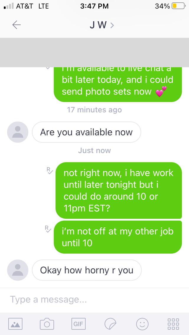 He Wanted Live Sexting With Pics Immediately 3 Separate Times And Then Ghosted Me Without Ever