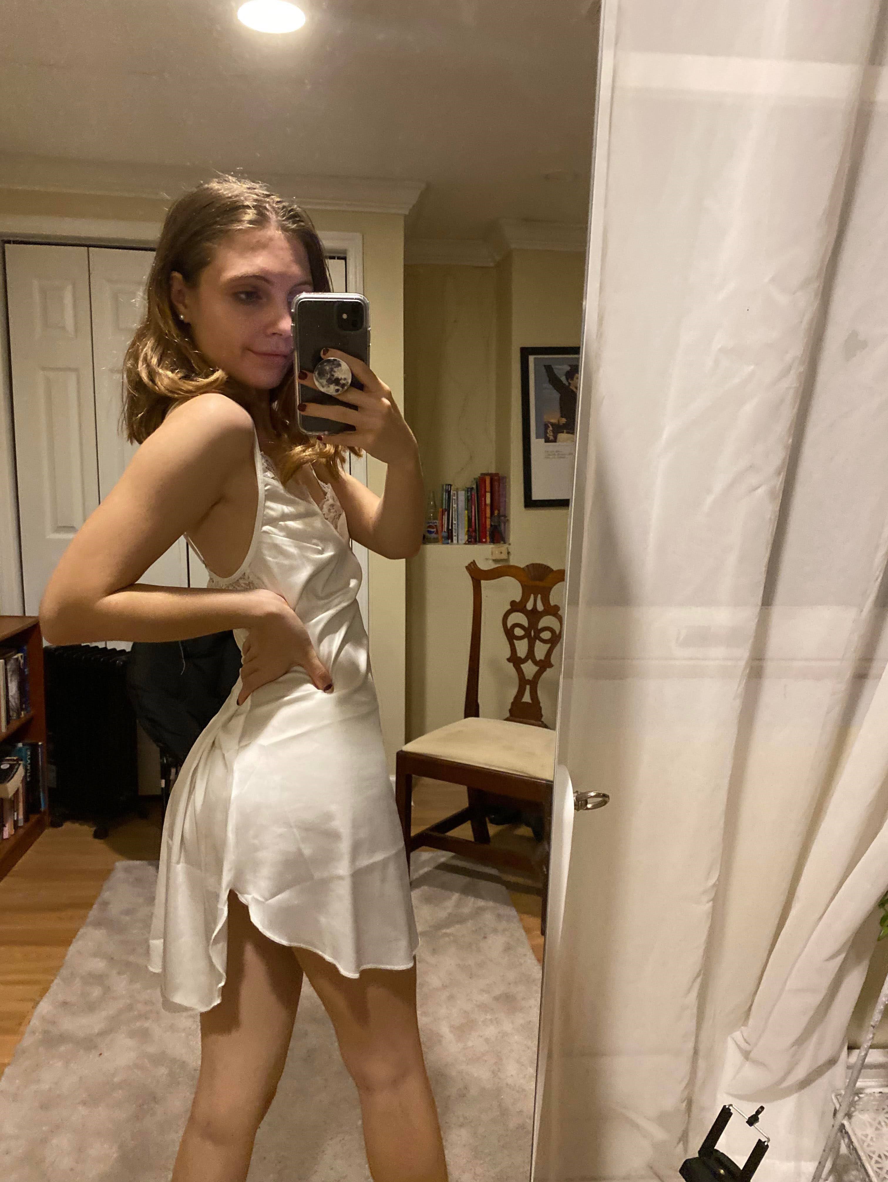 There is a nice surprise under this nightgown for you | Scrolller