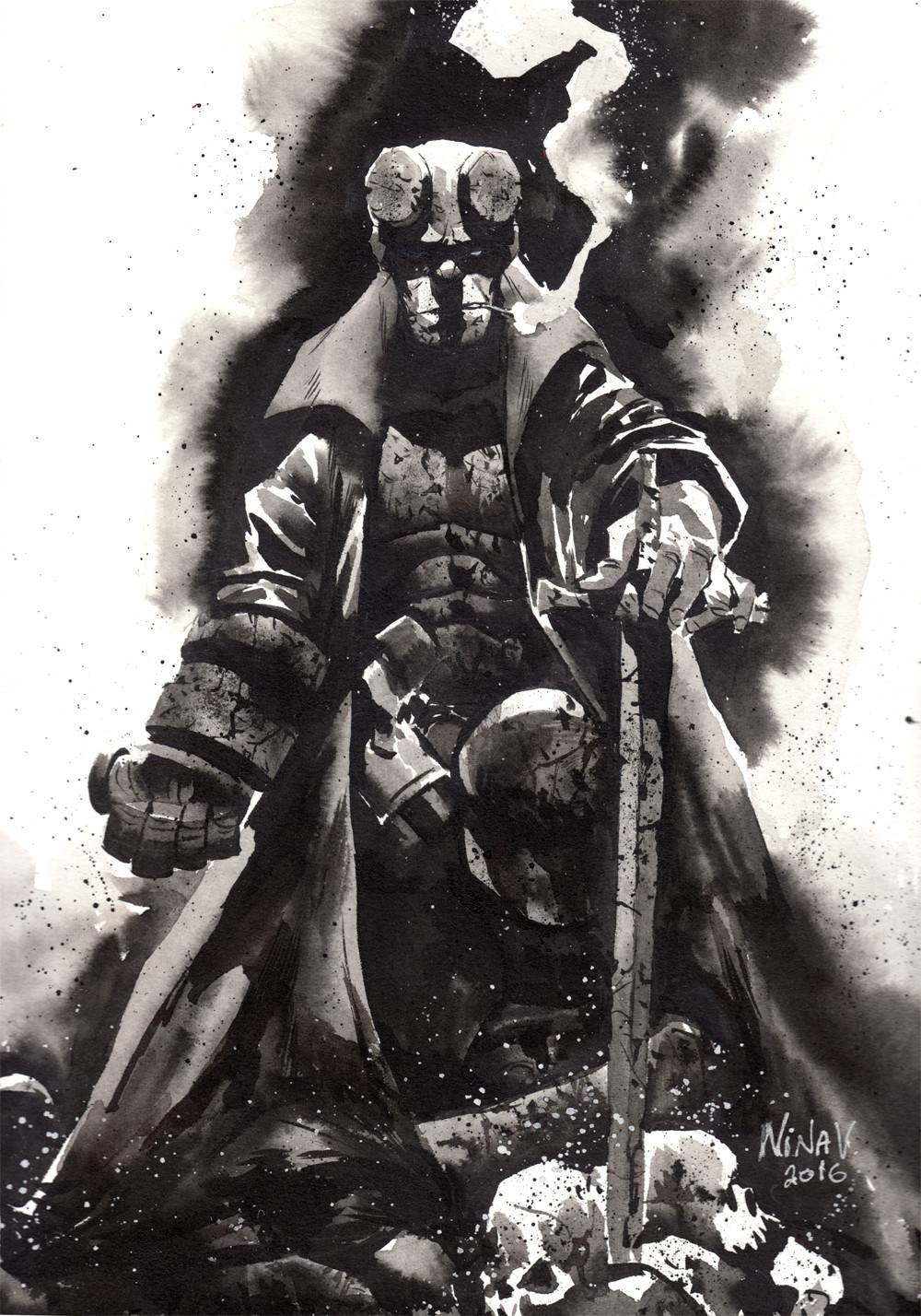 Hellboy by Nina Vakueva (2016) | Scrolller