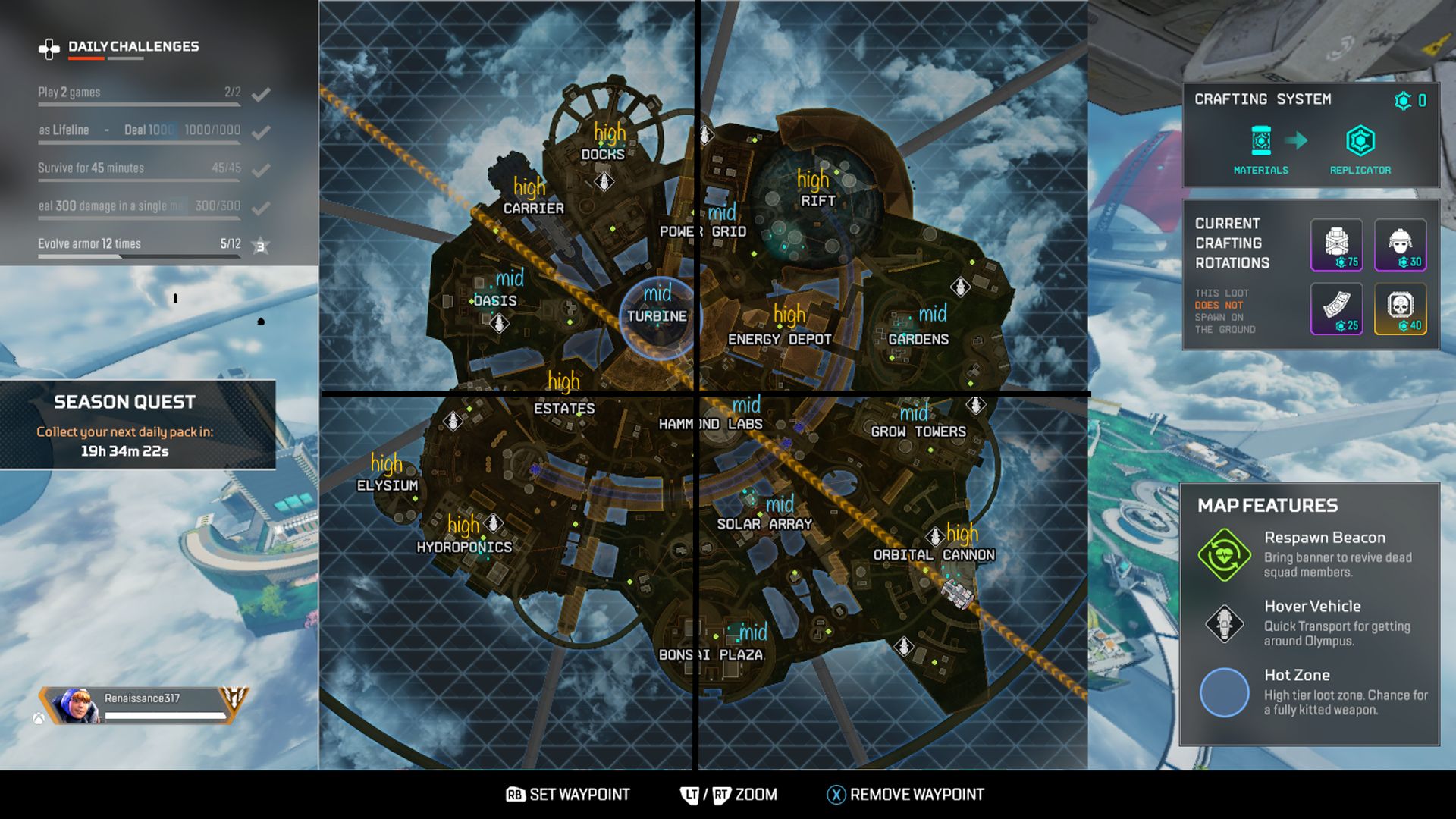 Here are the loot zones for the new map for anyone wondering like ...