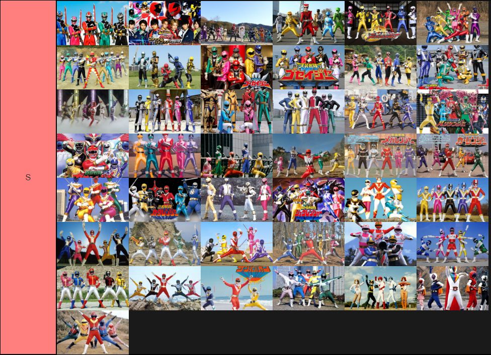 Here is the definitive Tier list of the Super Sentai Series from Goranger to Ryusoulger | Scrolller