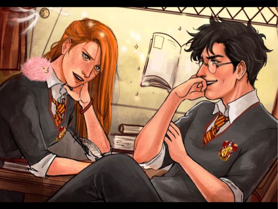 "Hermione had told him off for distracting Ginny when she ought to be working hard for her ...