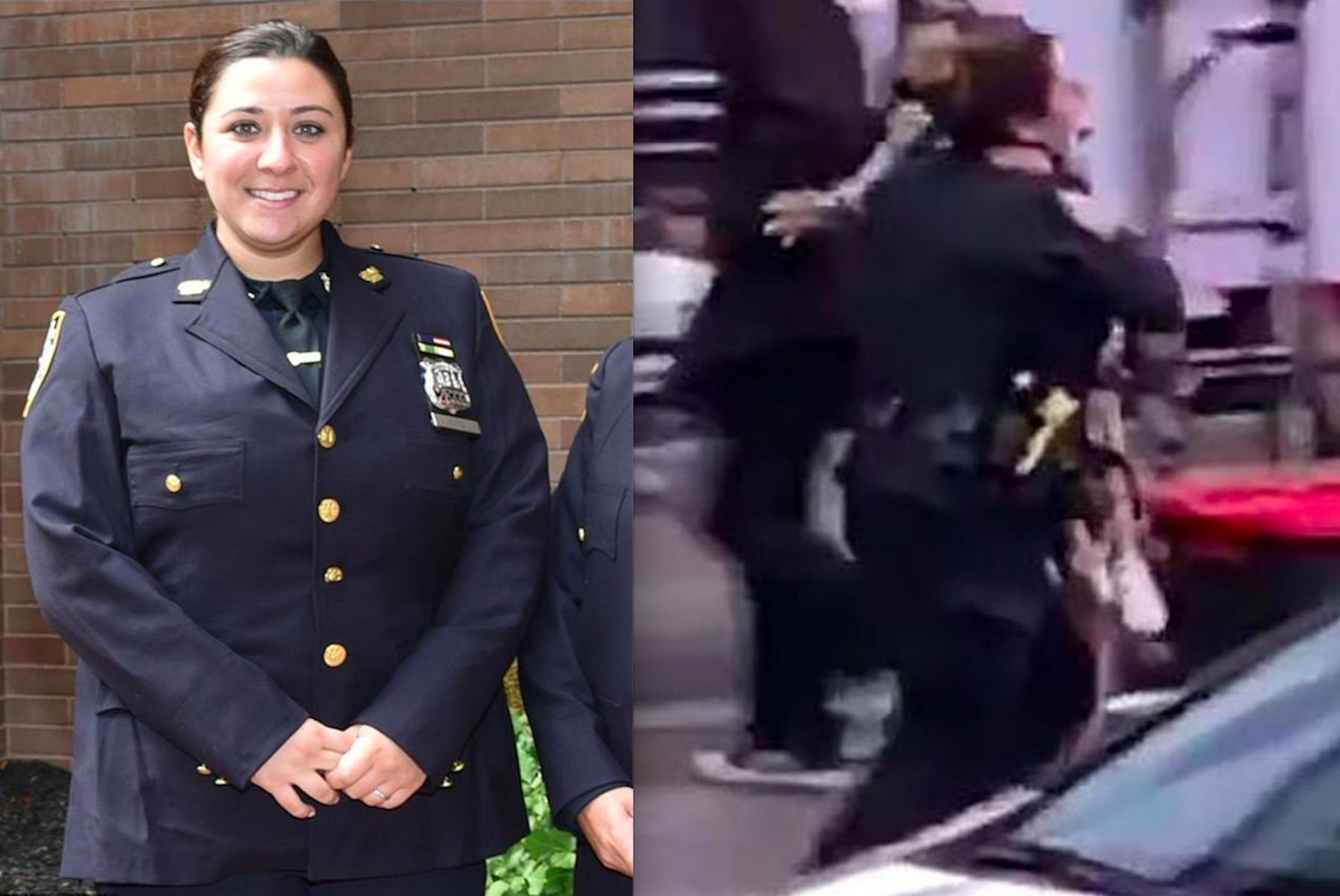 Hero NYPD Officer Alyssa Vogel clutches a 4-year-old child who has just been shot in Times ...