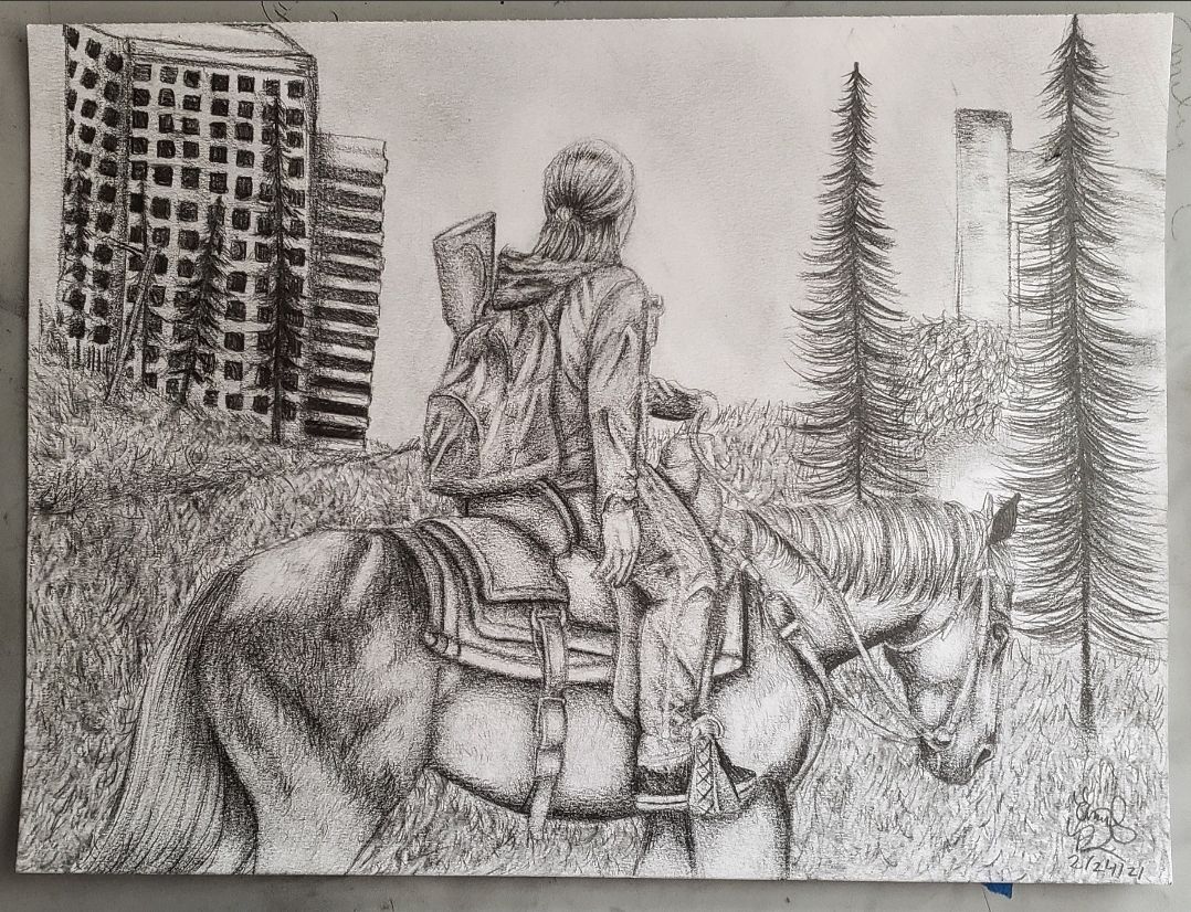 Hey guys, just wanted to share my drawing of Ellie and Shimmer ☺ | Scrolller