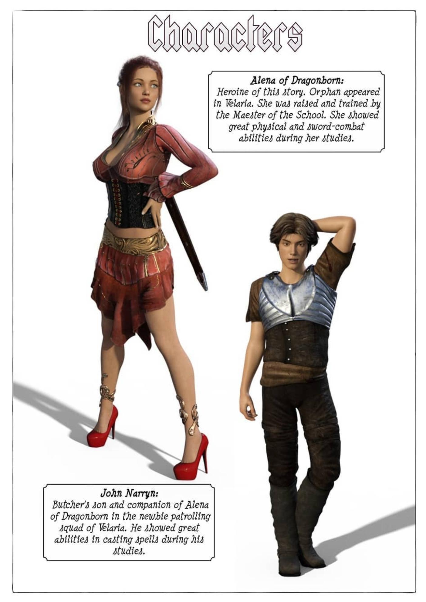 Hi everyone, allow me to introduce you the main characters of my comic. These are Alena of ...