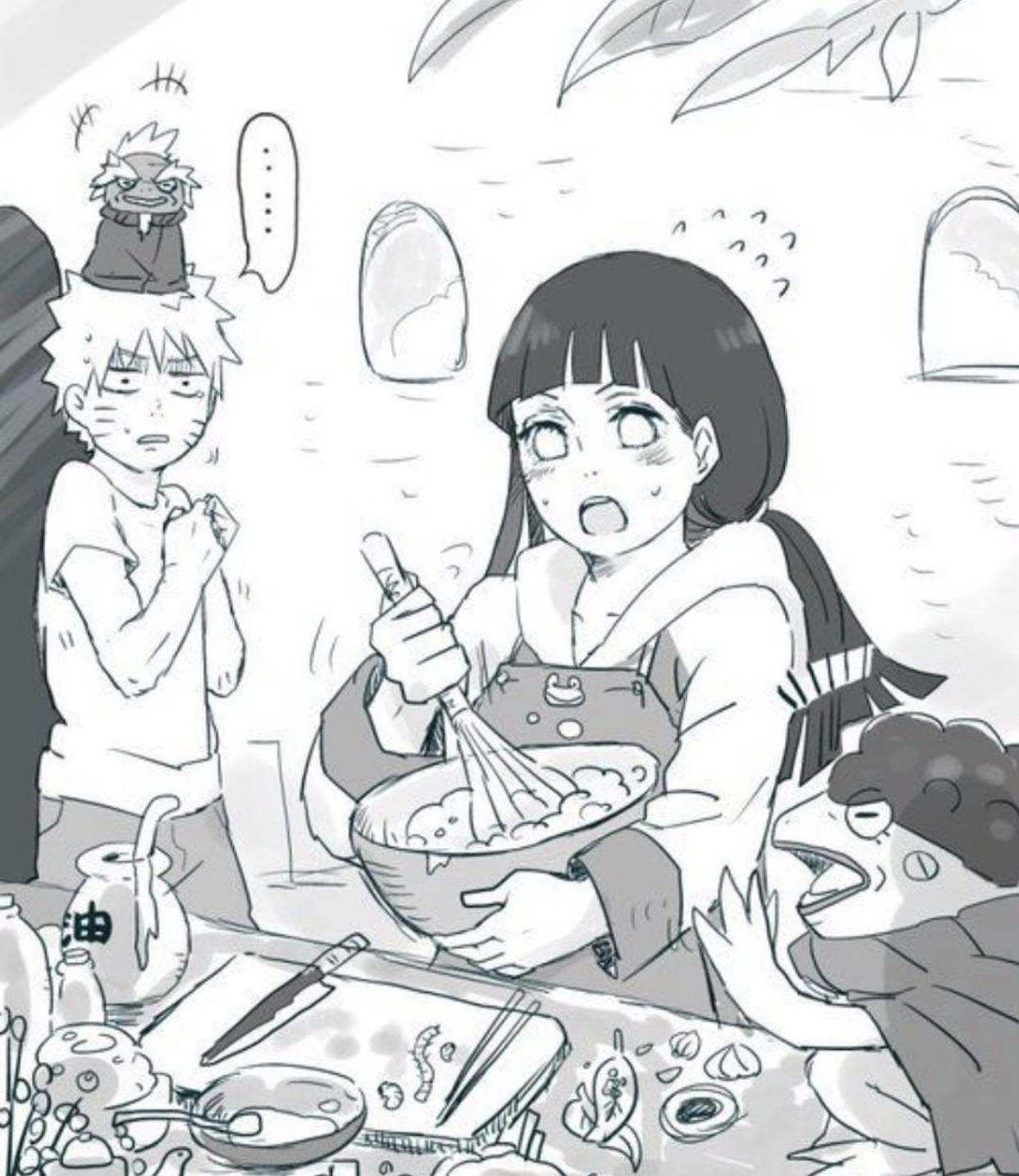 Hinata making dinner at Mount Myōboku | Scrolller