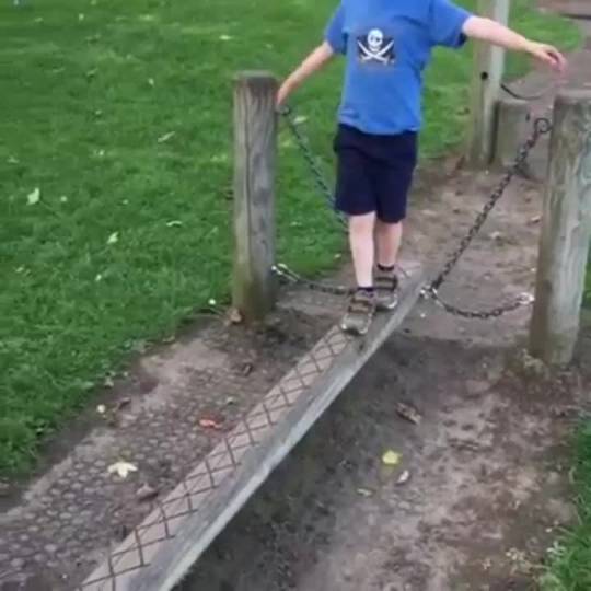 HMJB while I walk this balance beam | Scrolller