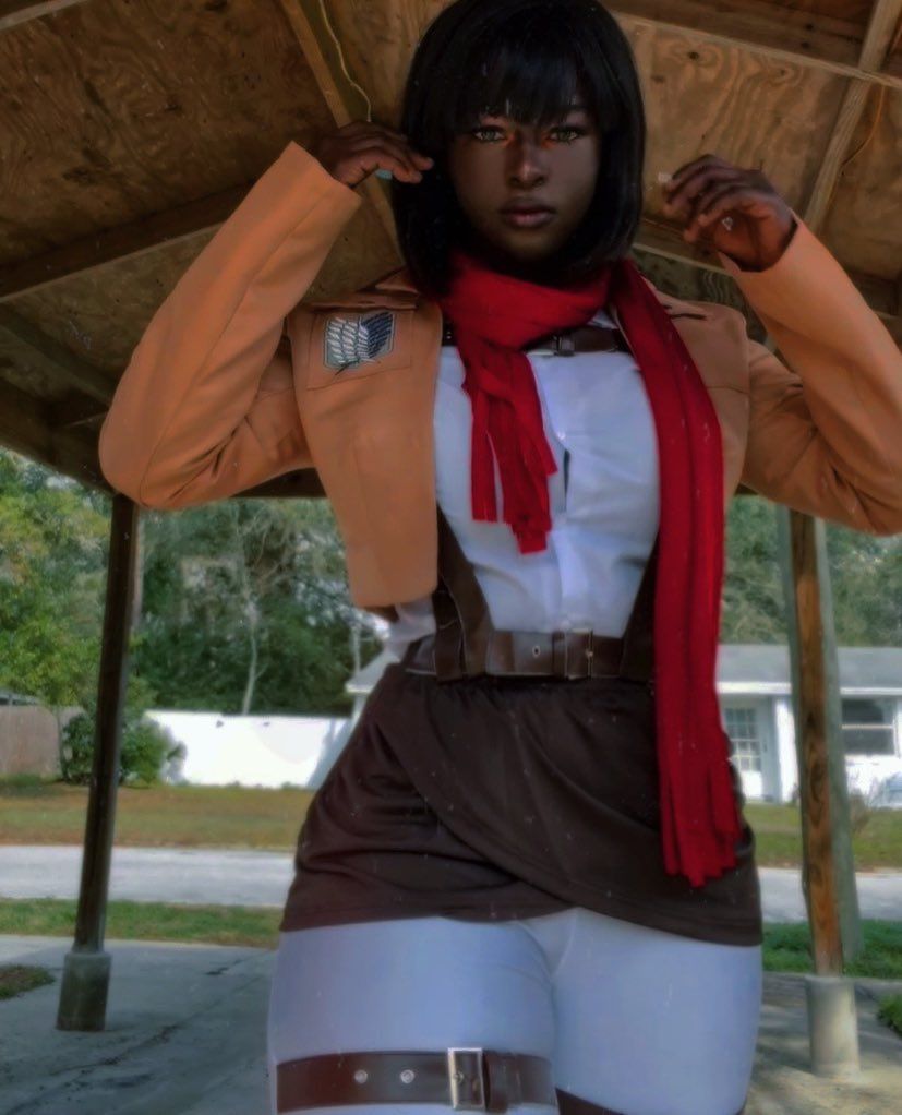 Hogoe Elimiera as Mikasa, Attack On Titan | Scrolller