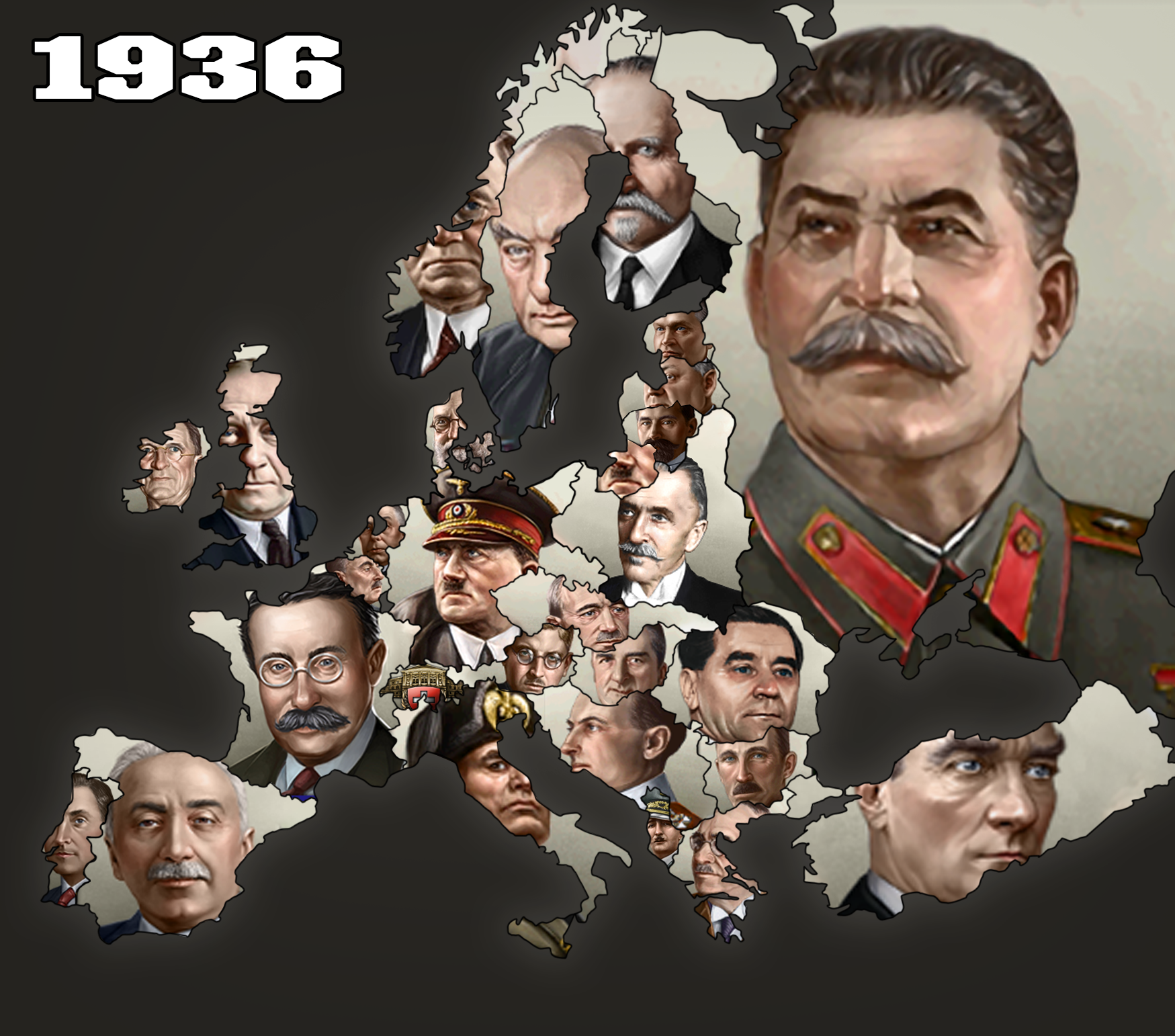 HOI4 1936 Portrait Map | Scrolller