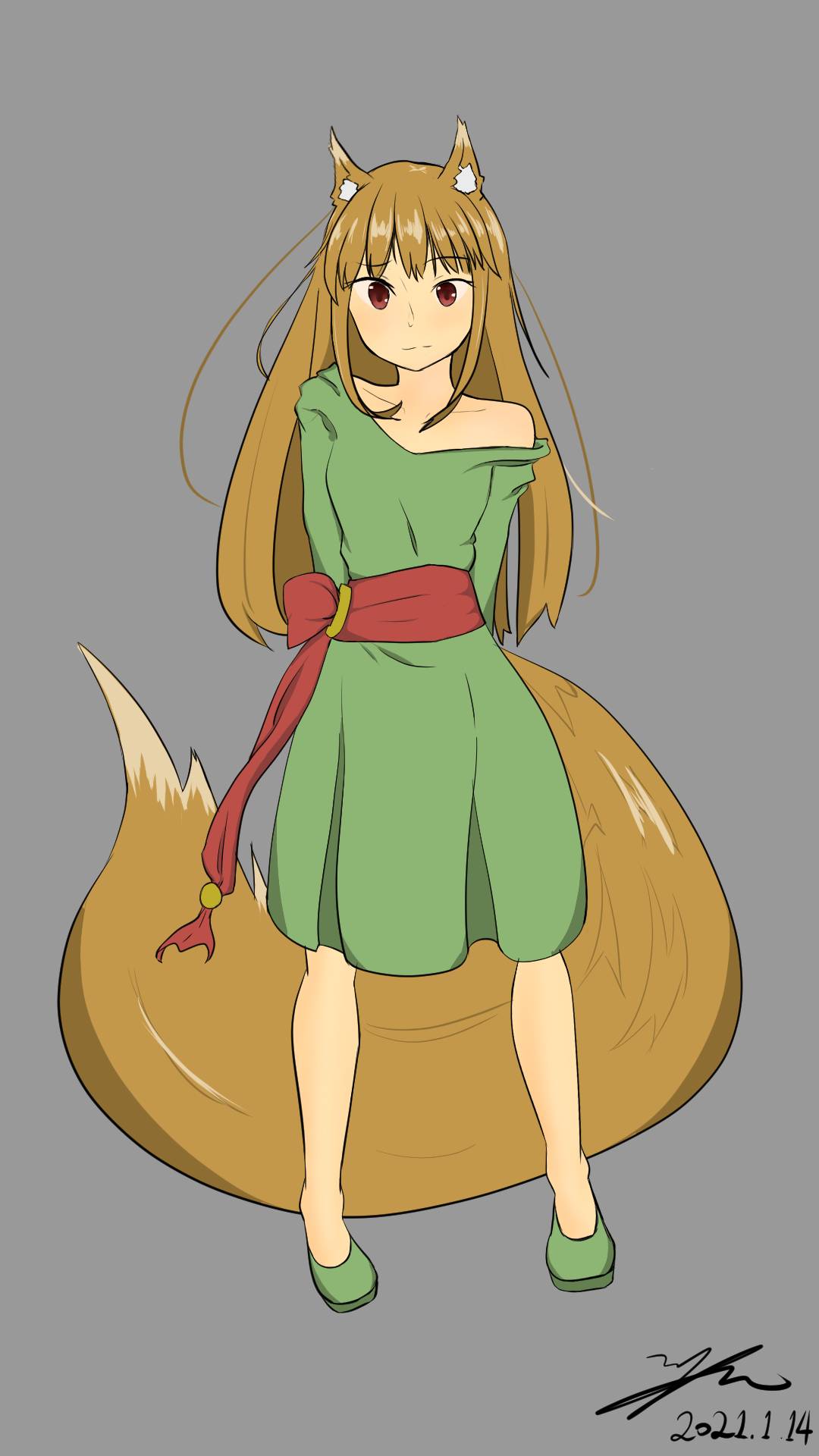 Holo in her green dress | Scrolller