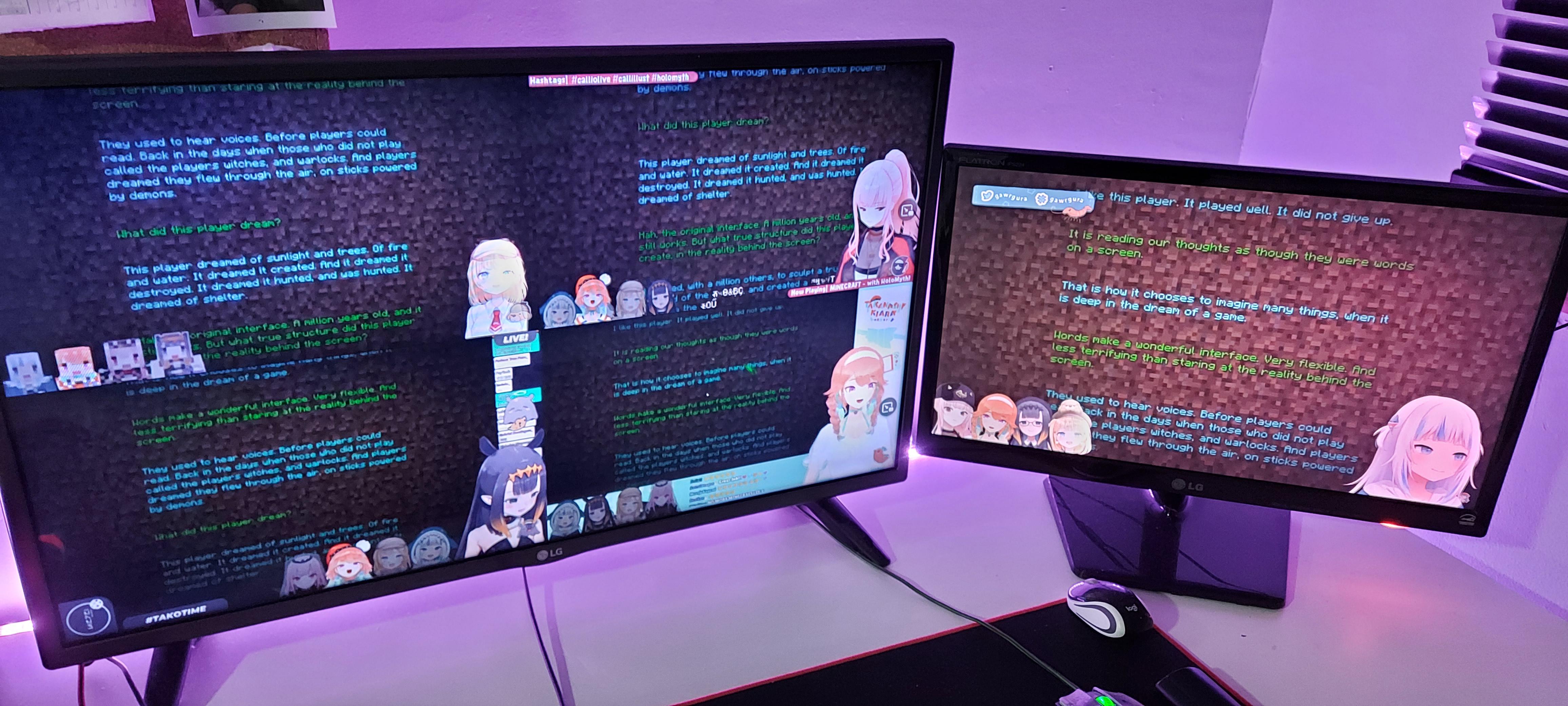 HOLOEN just beat the ender dragon and now the next step is interconnect holo EN and holo JP ...