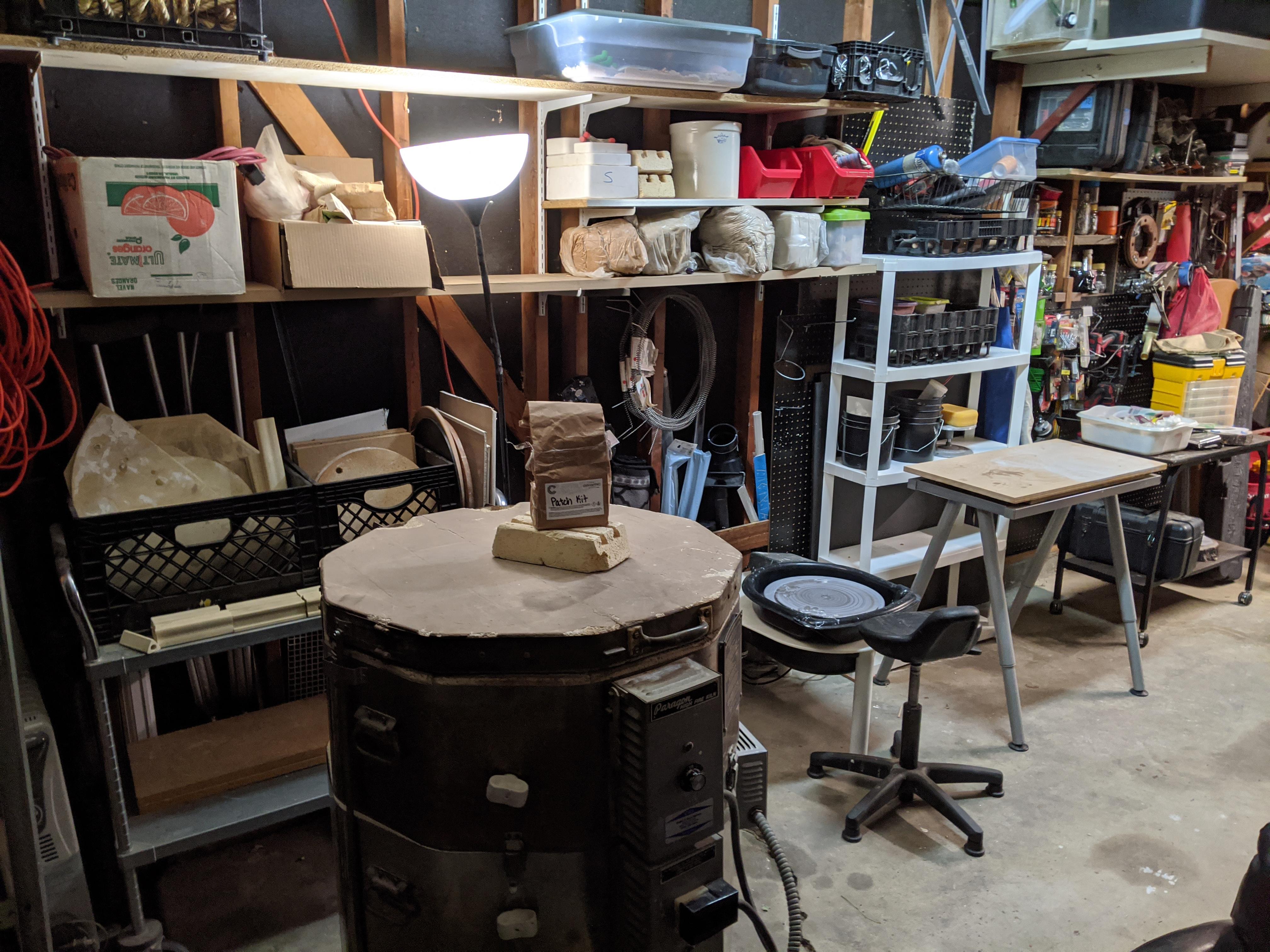 Home studio complete: Finally got the electric hooked up for my kiln ...