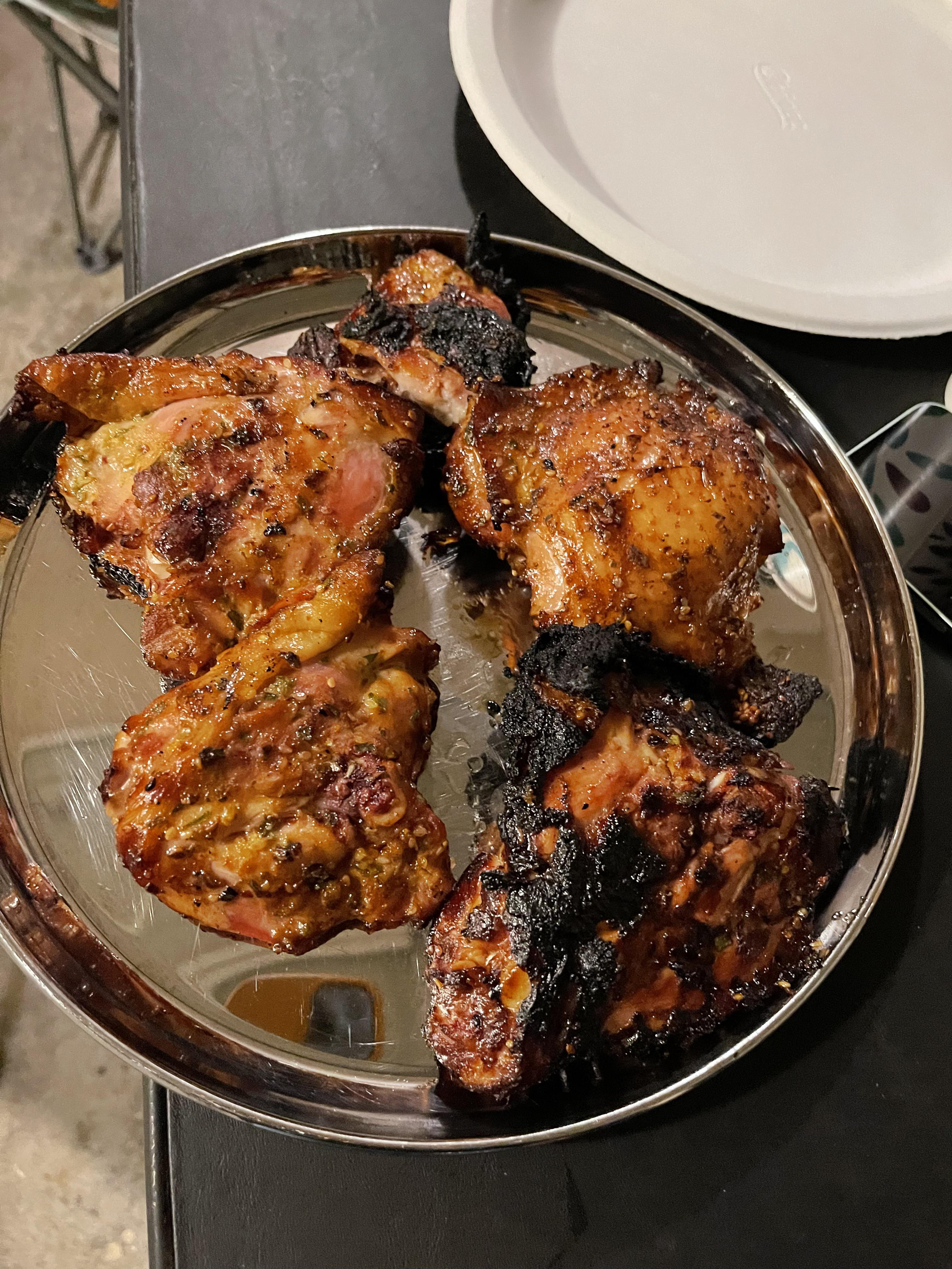 [homemade] charcoal grilled chicken thighs | Scrolller