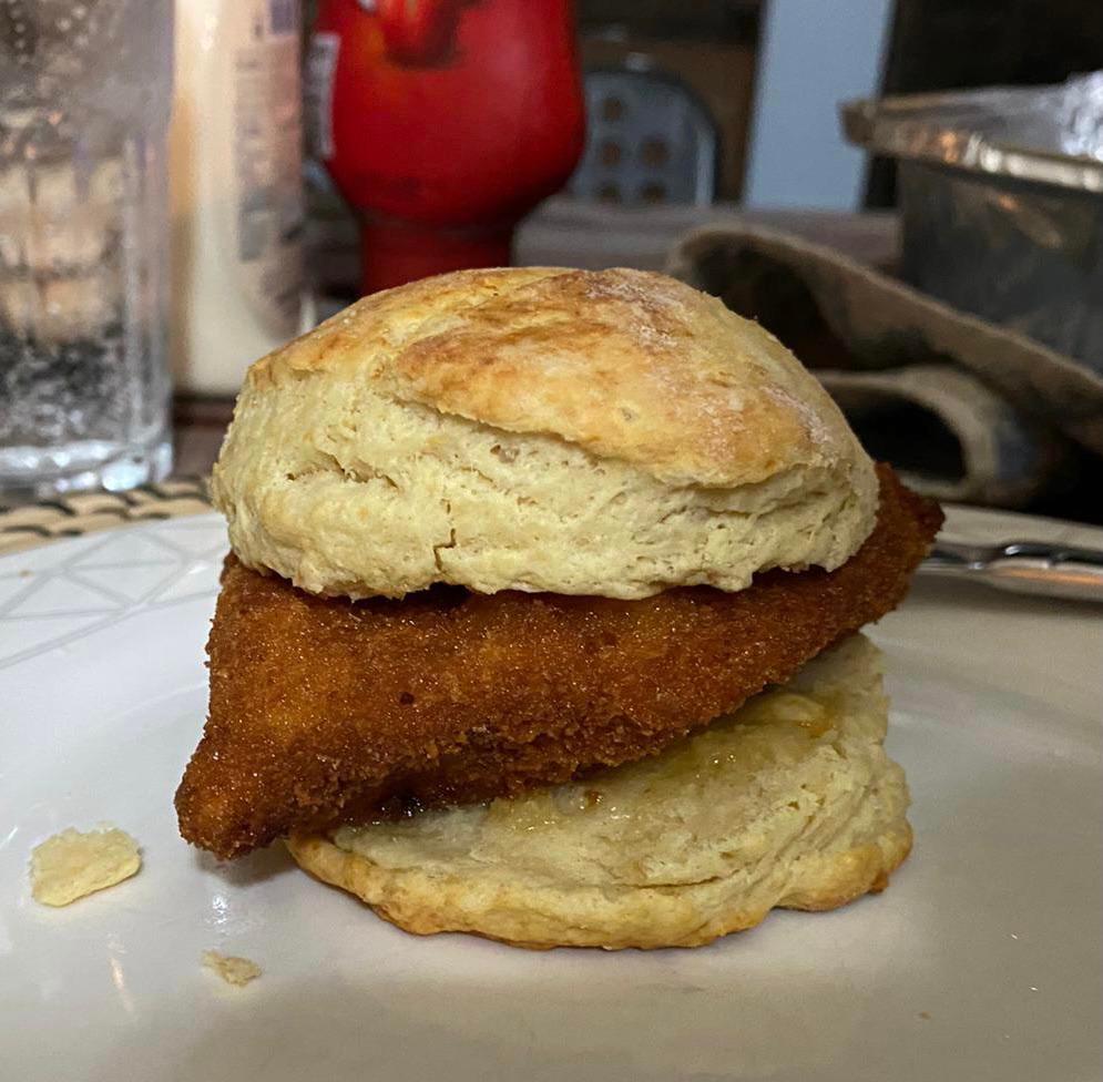 Homemade chicken biscuits with spicy honey butter | Scrolller