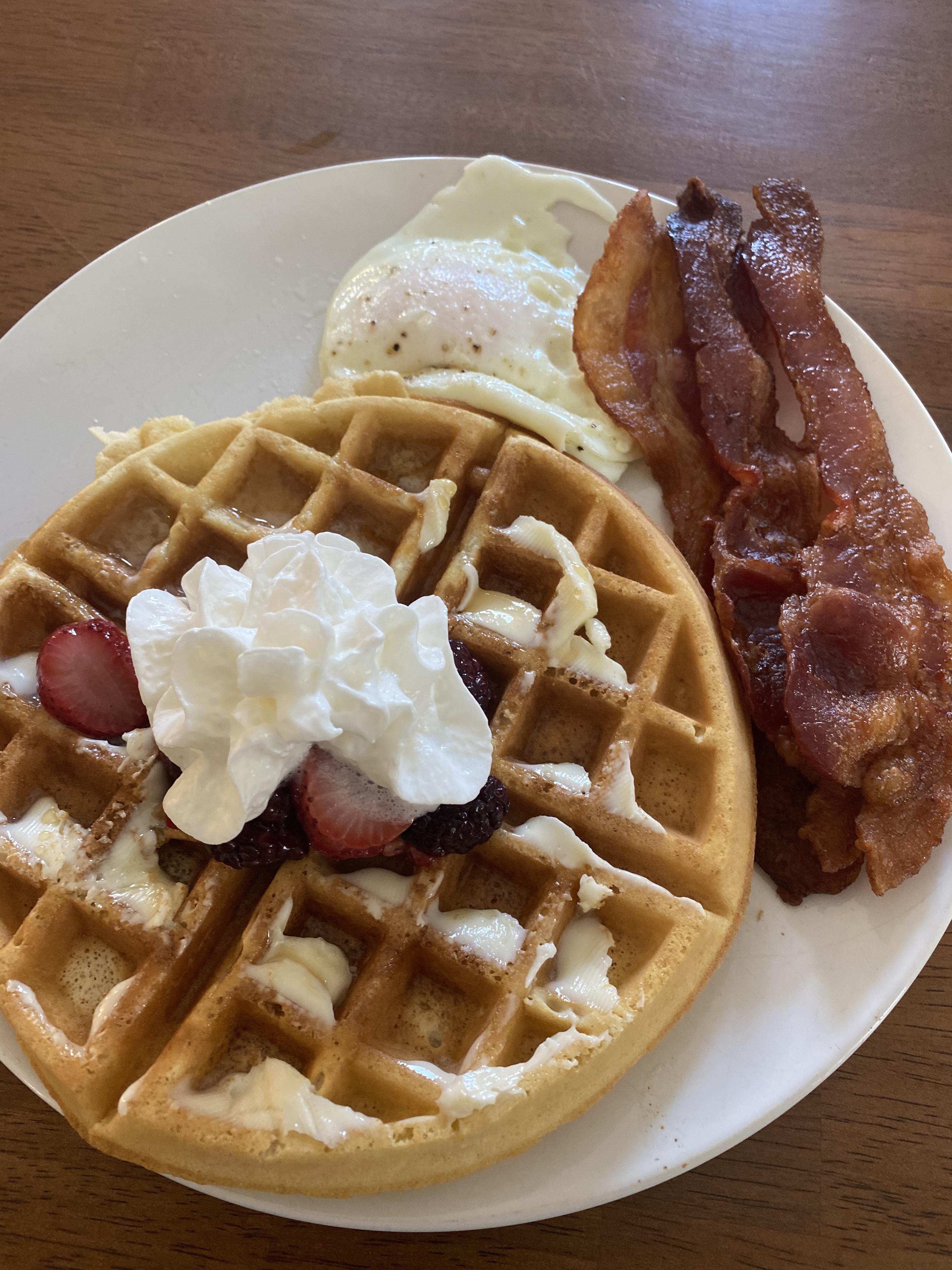 Homemade friends of waffle, egg, and bacon | Scrolller